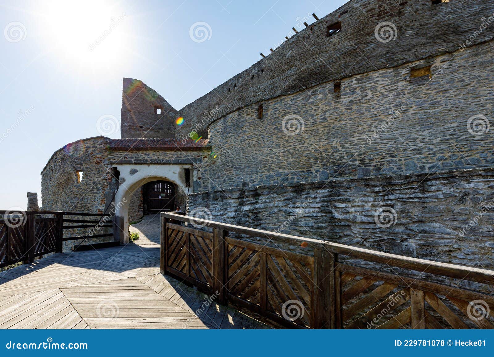 Deva Castle in Romania stock photo. Image of fortification - 229781078