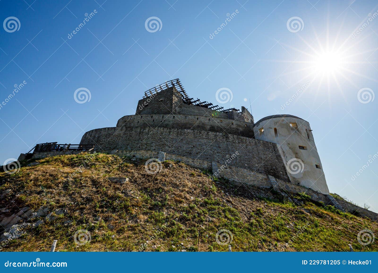 Deva Castle in Romania stock image. Image of fortress - 229781205