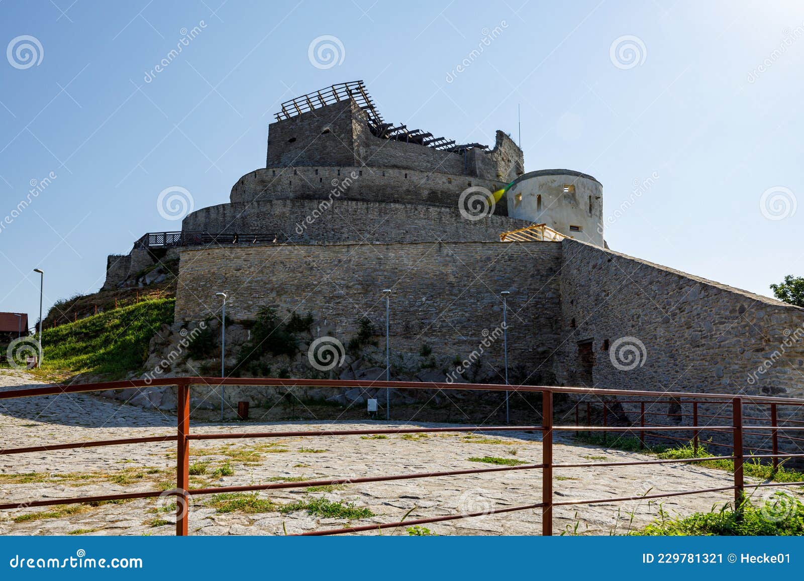Deva Castle in Romania stock image. Image of citadel - 229781321
