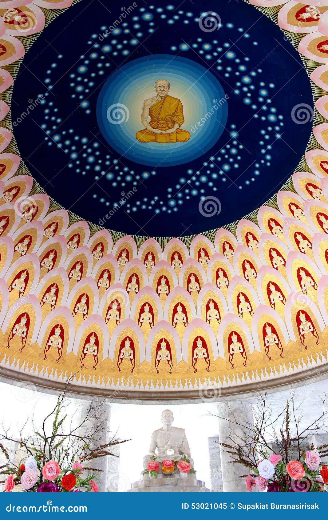 Deva mural in temple stock image. Image of temple, buddhism - 53021045
