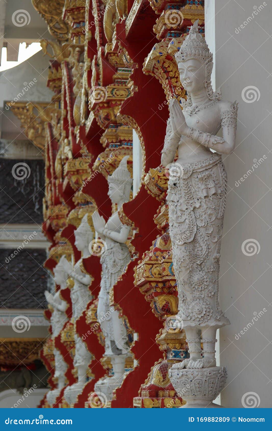 Deva Statue in Praying Hands Action Stock Image - Image of hand ...