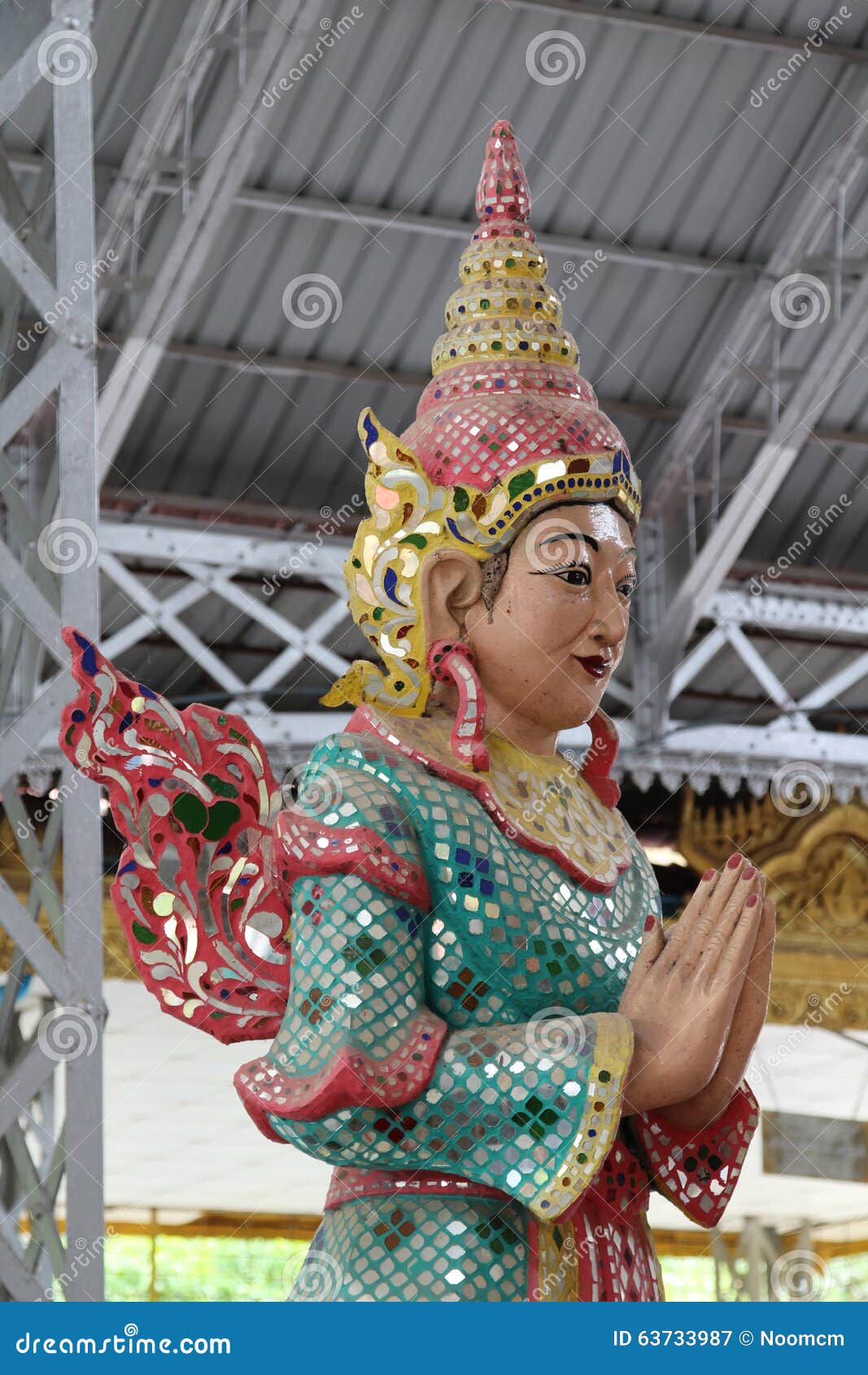 Deva statue stock image. Image of plaster, church, asia - 63733987