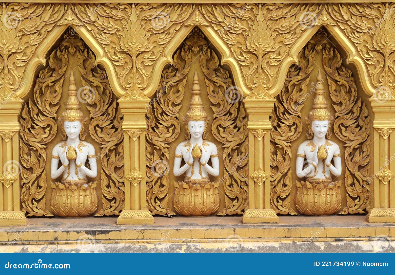 Deva statue in the temple stock image. Image of structure - 221734199