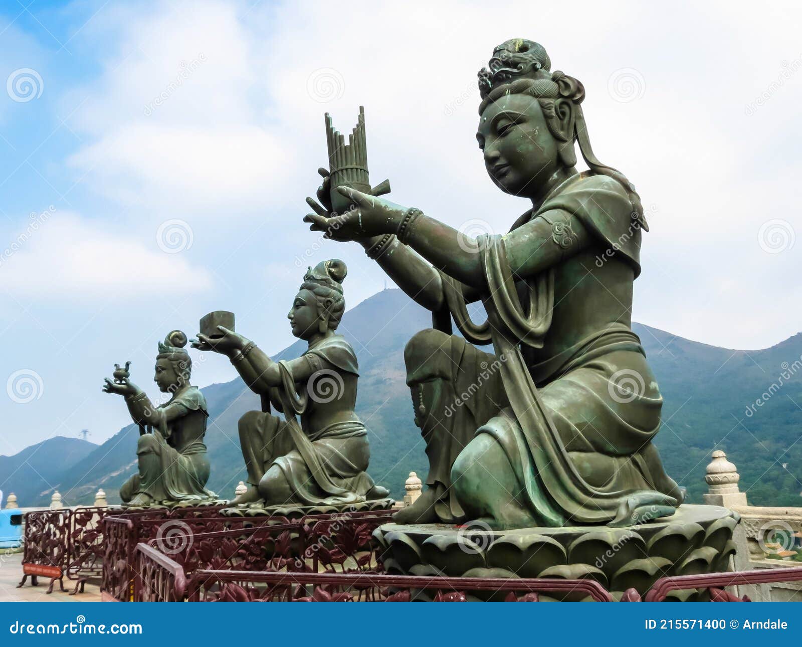 Devas Buddhist Beings on the Steps of the Ladder Leading To the Big ...