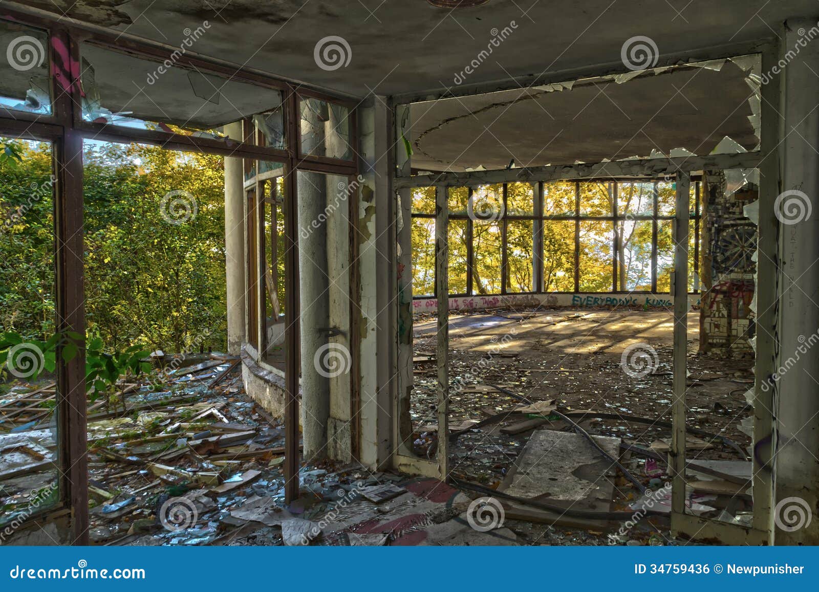 Devastated, Destroyed the Hotel Corridor Stock Photo - Image of broken ...
