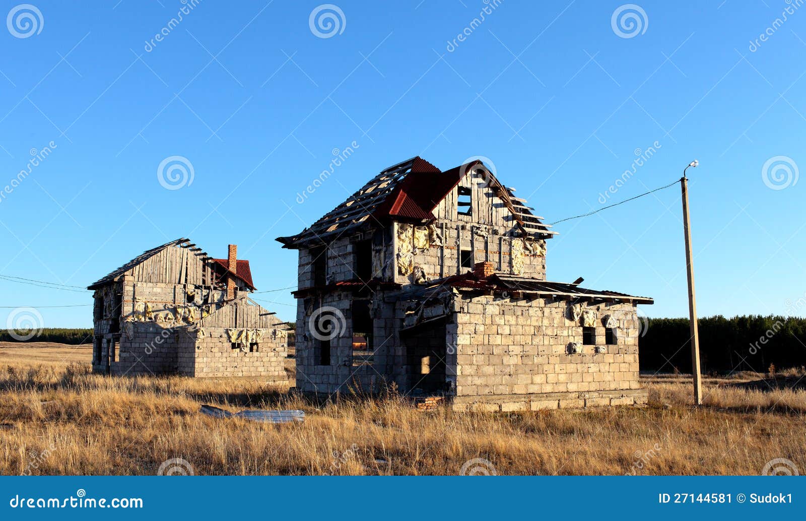 Devastated house stock image. Image of industrial, devastation - 27144581