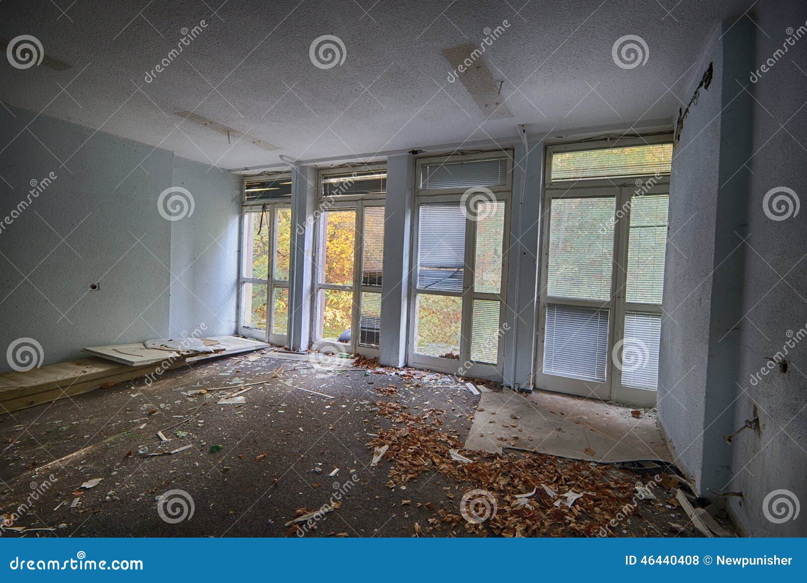 Devastated Room in a Building Designed for Renovation Stock Photo ...