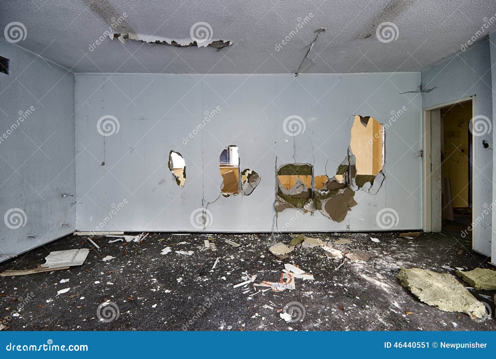 The devastated room stock image. Image of glass, destruction - 46440551