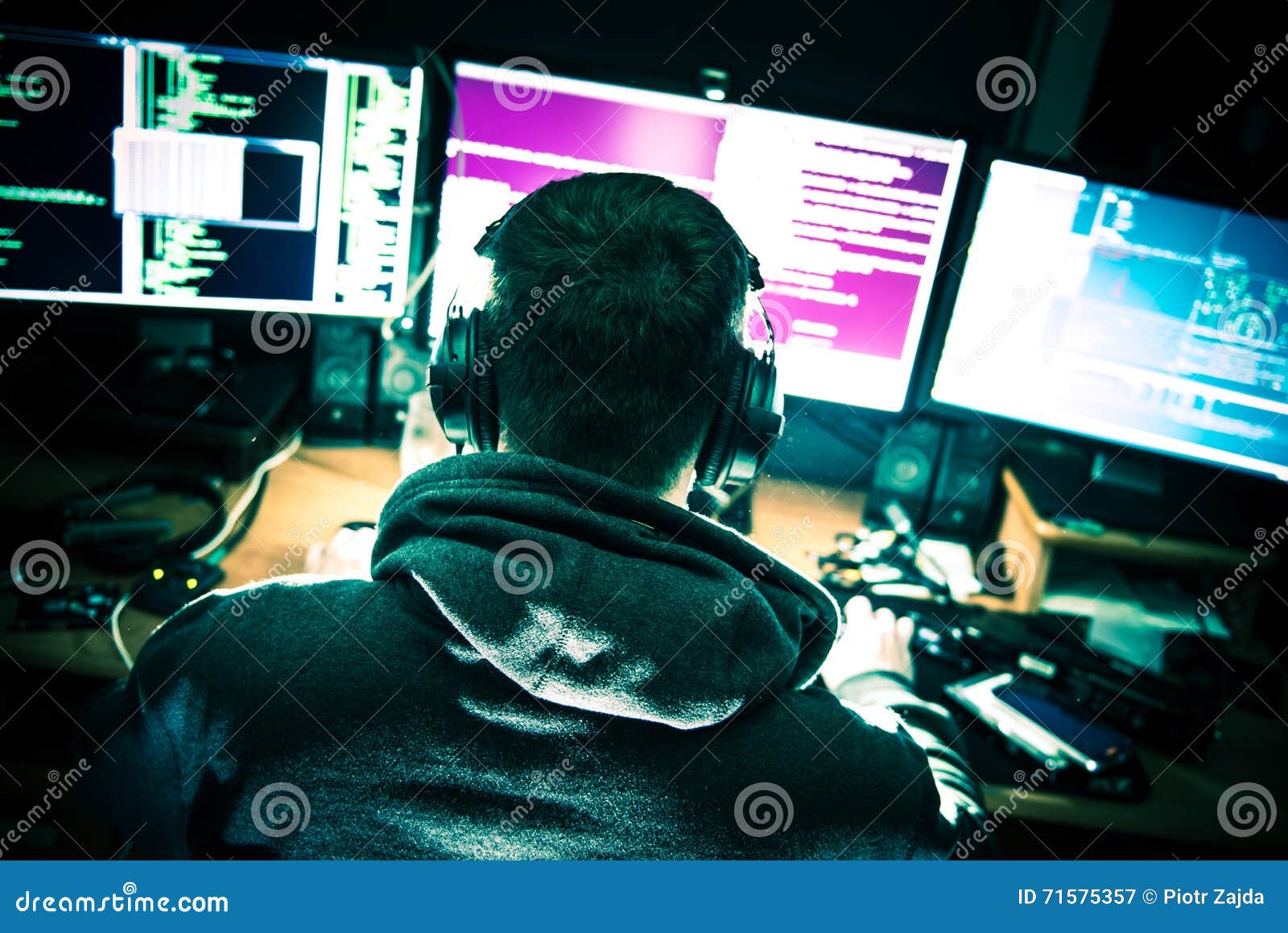 Devastated Young Hacker stock image. Image of devastated - 71575357