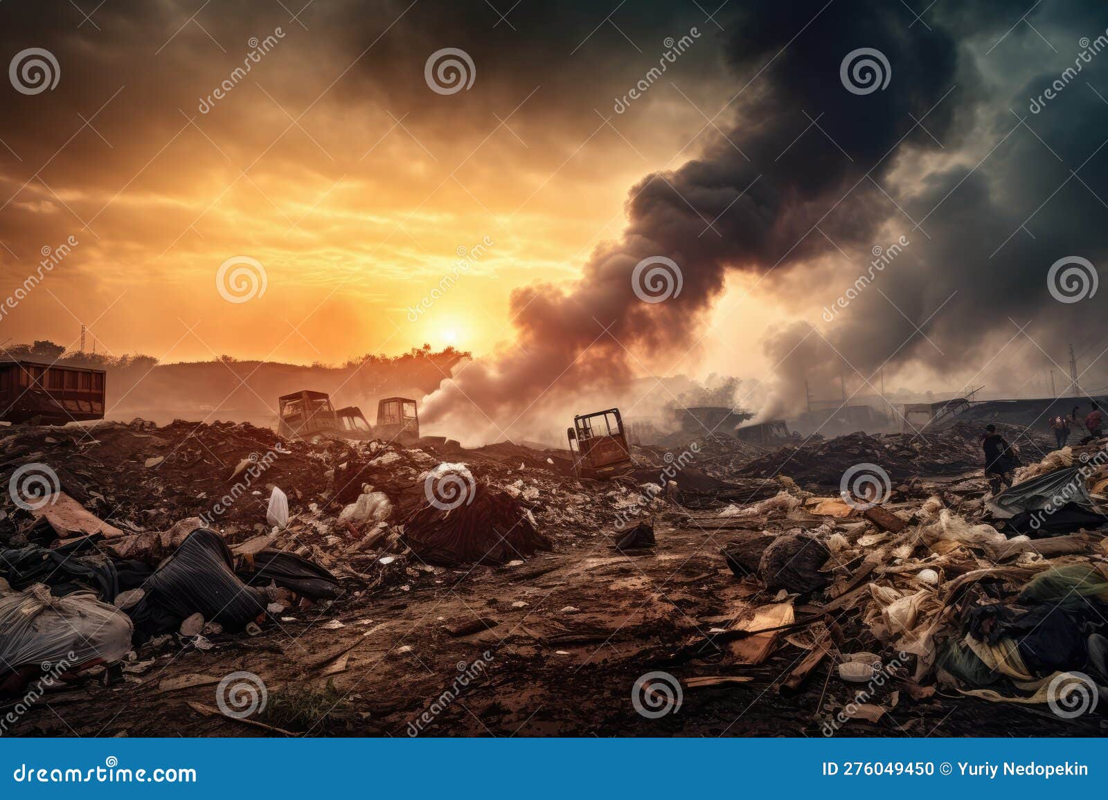 Devastating Effects of Environmental Pollution. Generative AI Stock ...