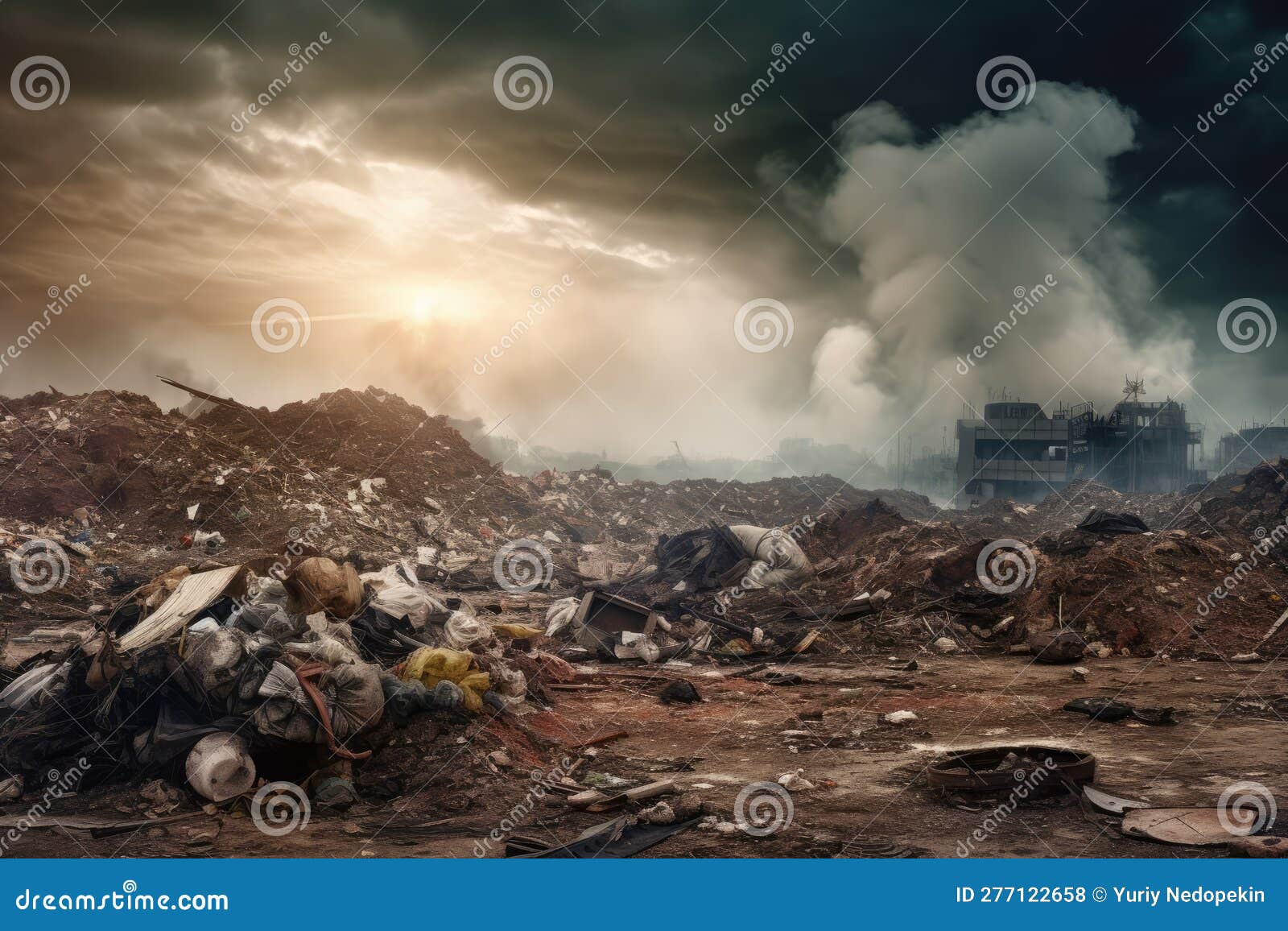 Devastating Effects of Environmental Pollution. Generative AI Stock ...