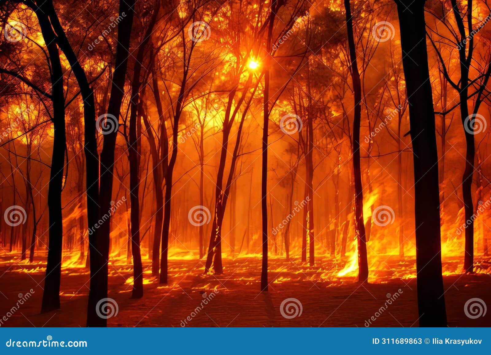 Devastating Forest Fire Engulfs Searing Woodland, Prompting Urgent ...