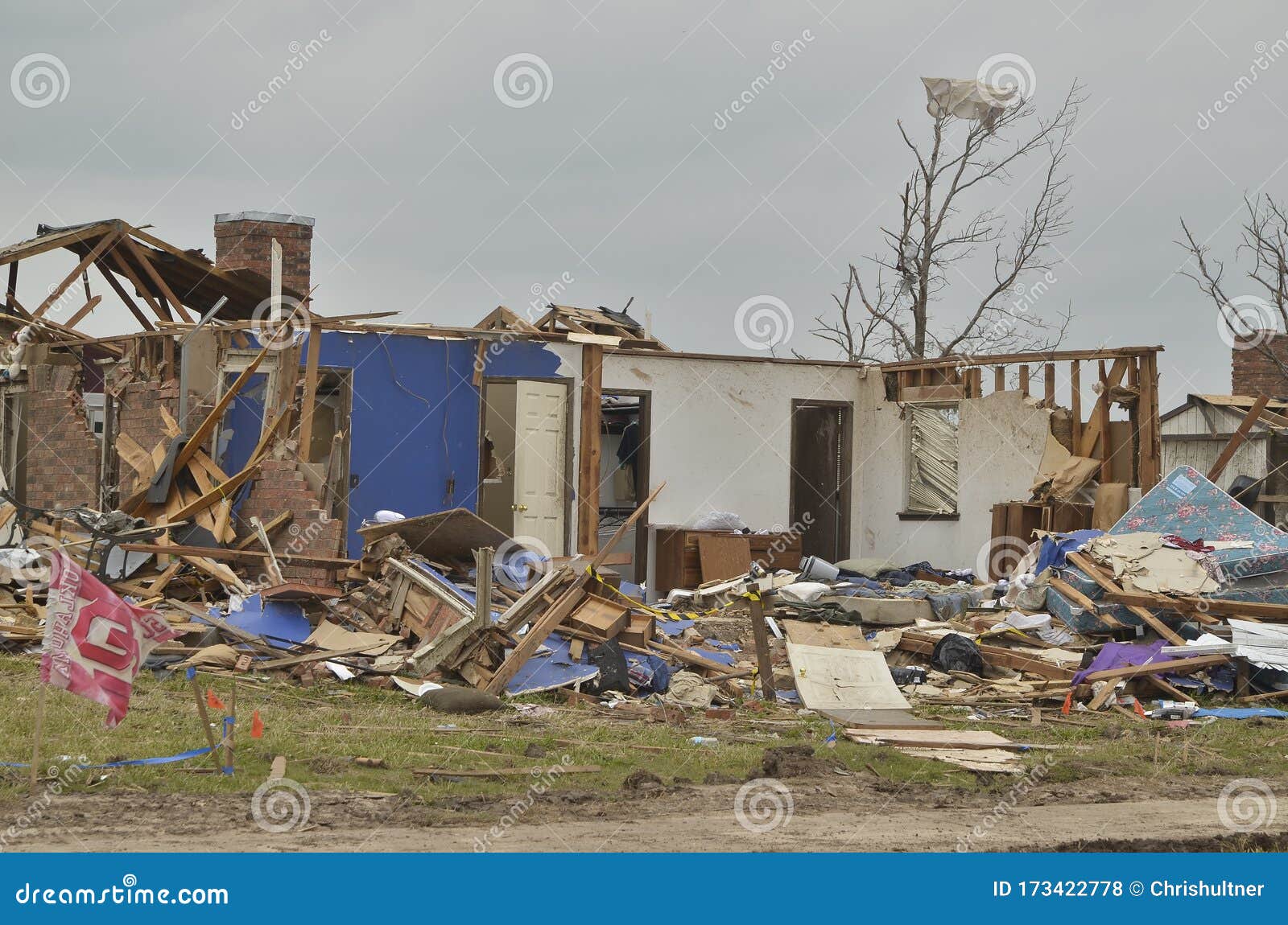 Tornado Damage from Spring Thunder Storms Editorial Stock Photo - Image ...