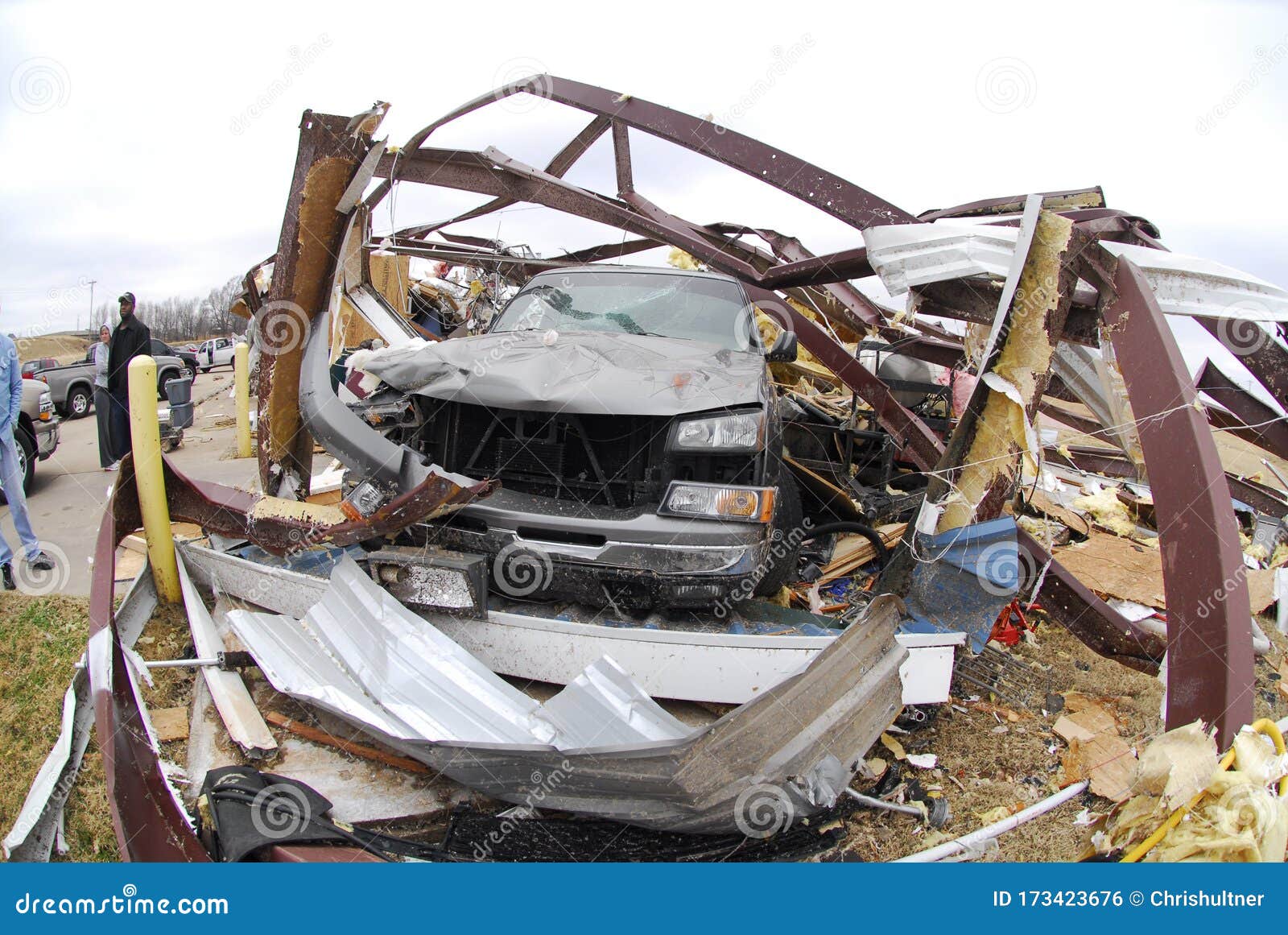 Tornado Damage from Spring Thunder Storms Stock Photo - Image of ...