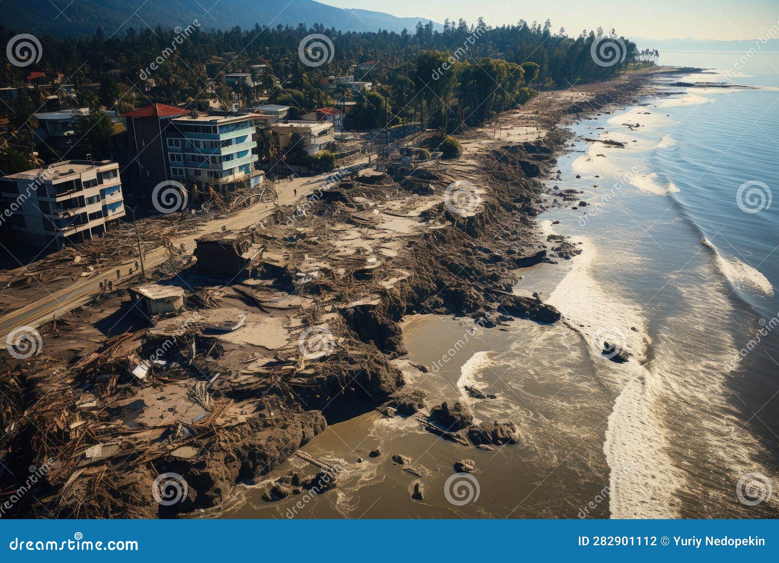 Devastating Tsunami, Portraying the Immense Destruction and Chaos Left ...