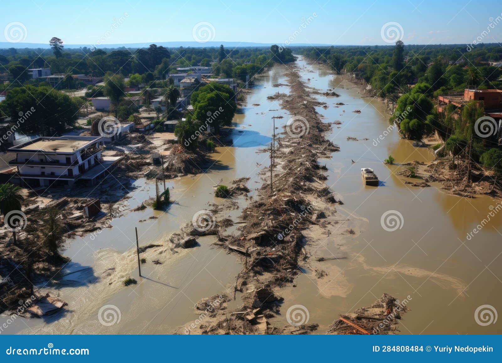 Devastating Tsunami, Portraying the Immense Destruction and Chaos Left ...