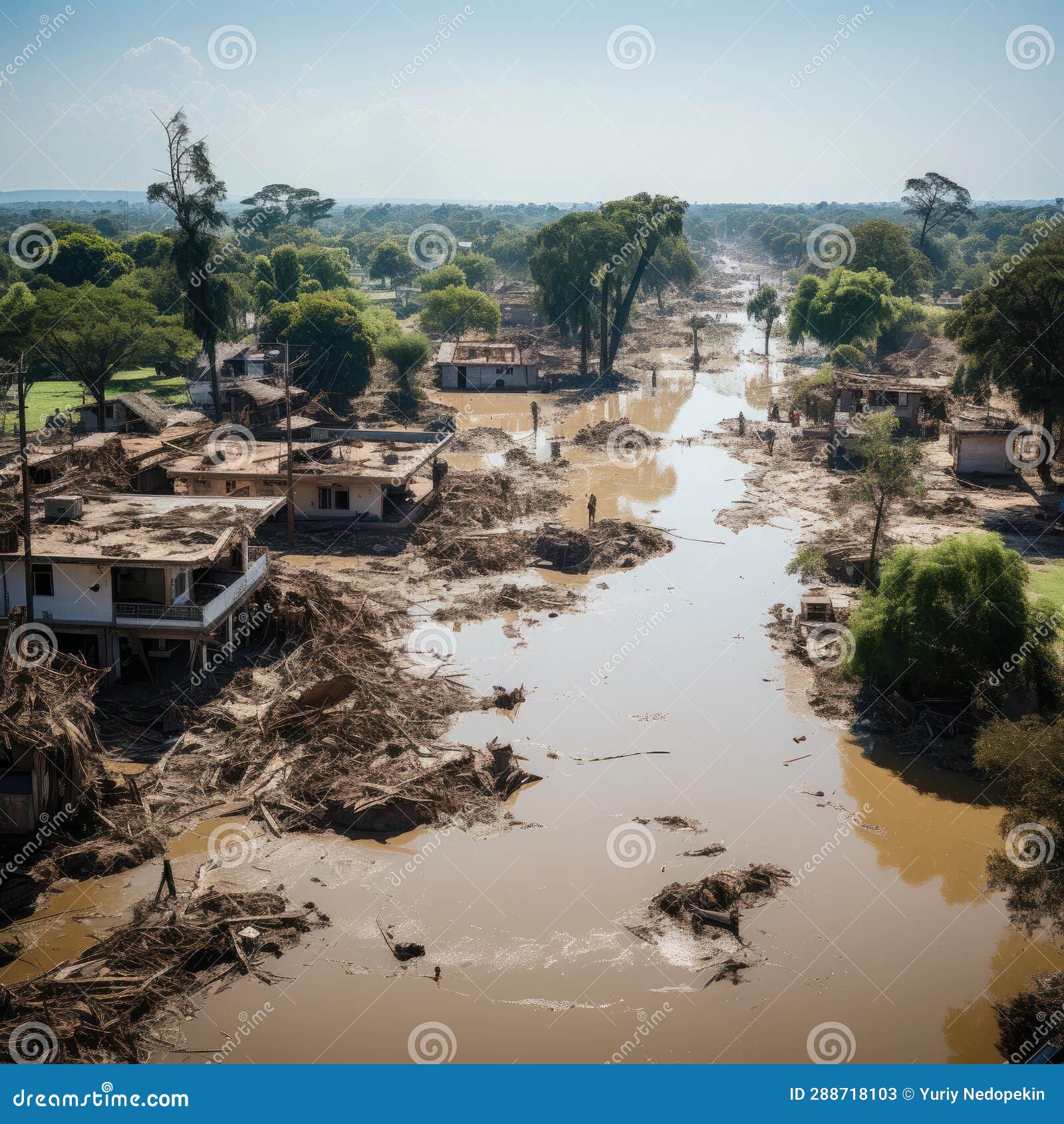 Devastating Tsunami, Portraying the Immense Destruction and Chaos Left ...