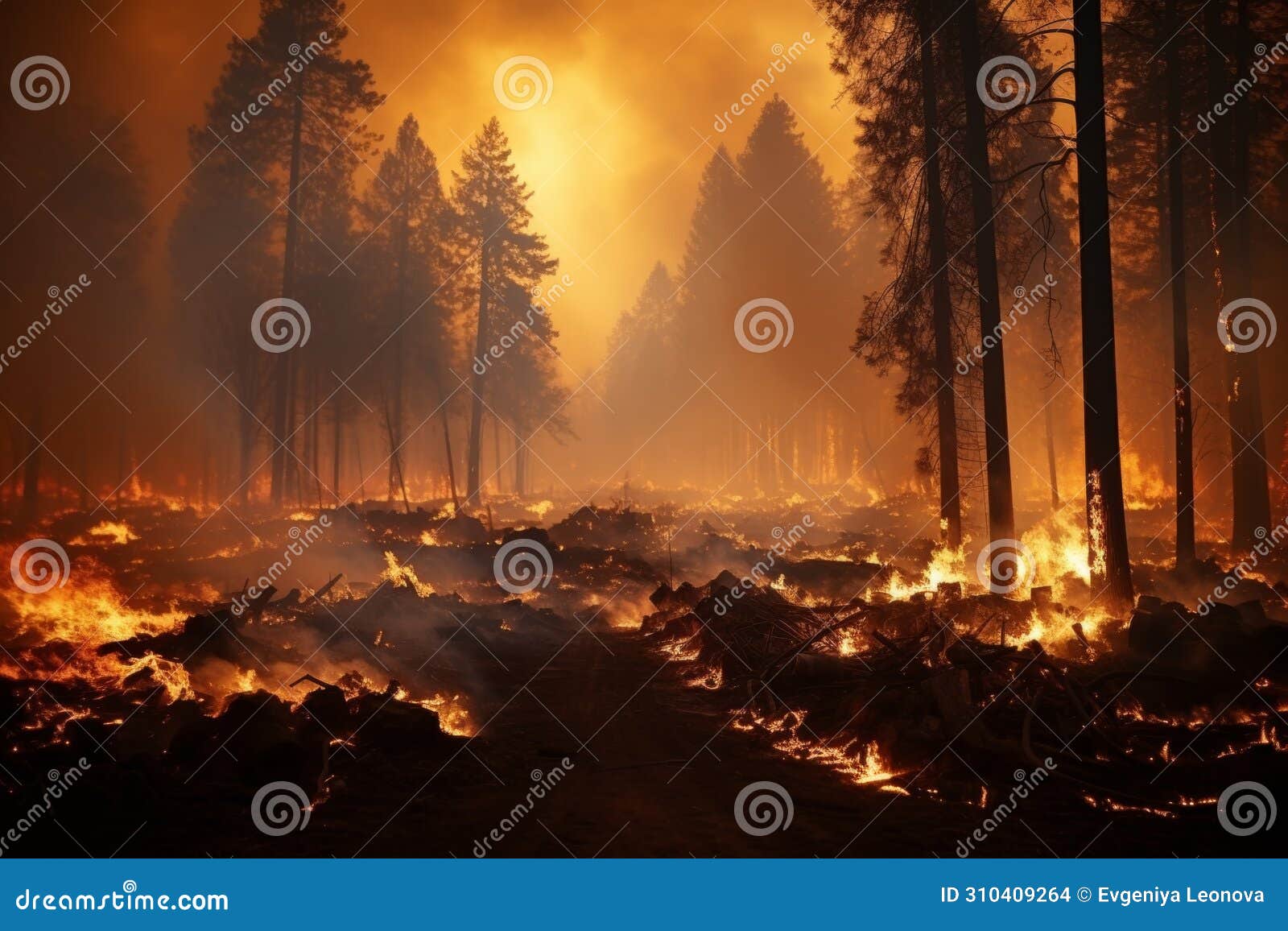 Devastating Wildfire Raging through Dense Forest, Poses Grave ...