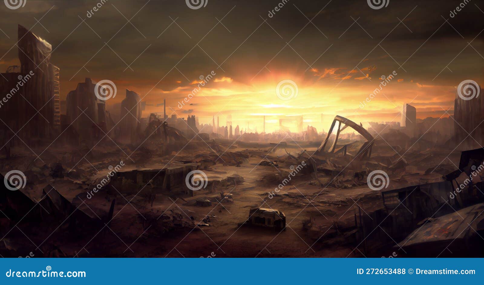 The Devastation of Earth: a Post-Apocalyptic Wasteland. Generative AI ...