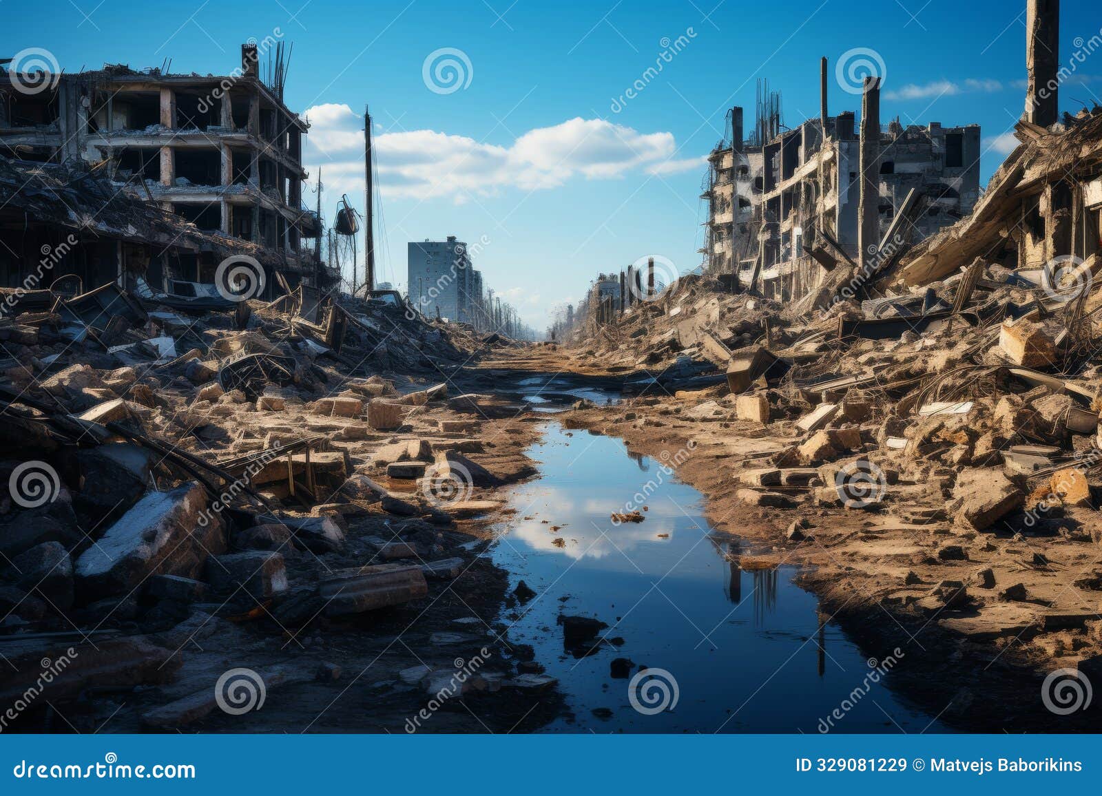 Broken Building Damaged By Natural Disaster Hurricane, Earthquake ...