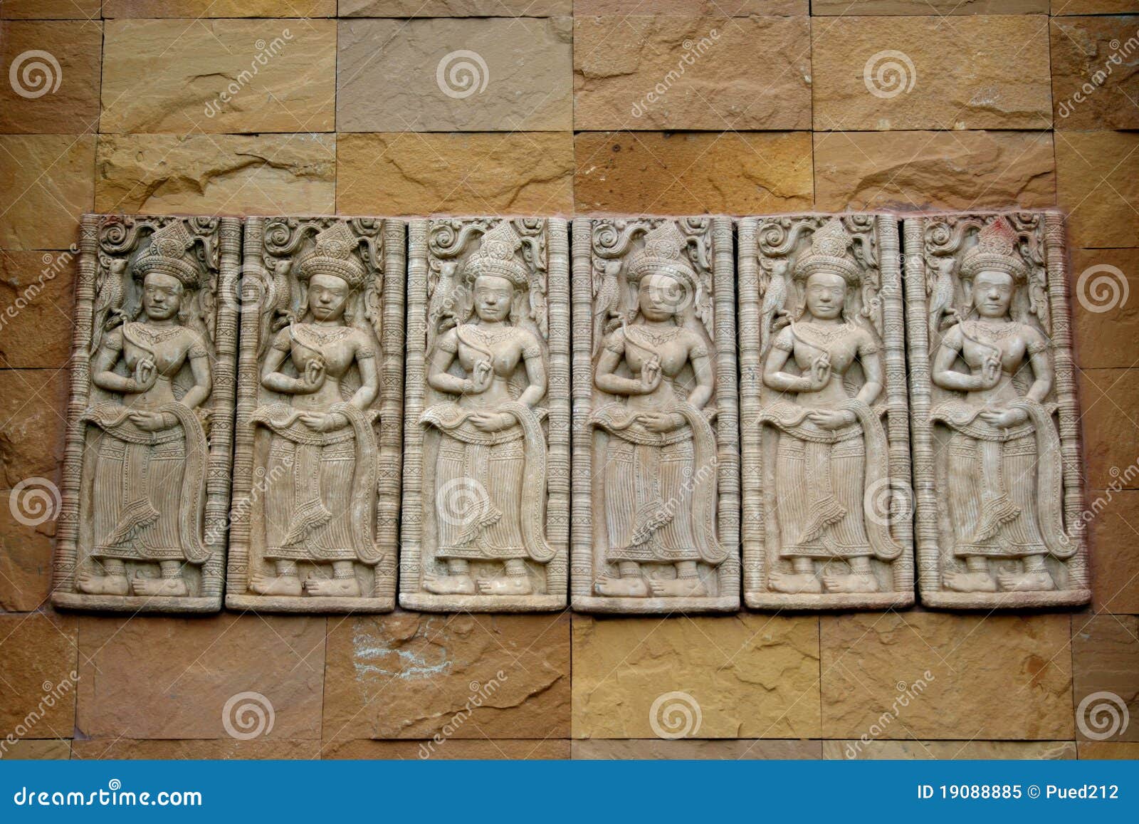 Devata on the wall stock image. Image of reap, dancing - 19088885