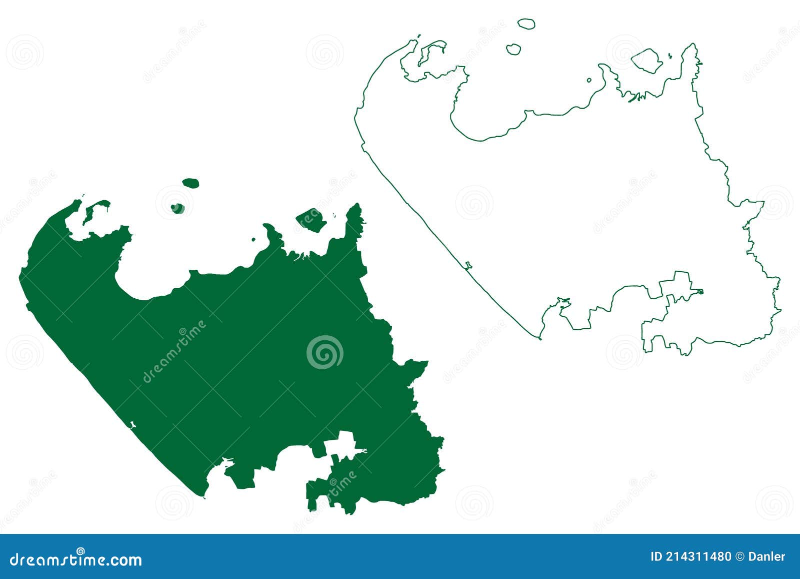 Devbhumi Dwarka District Gujarat State, Republic of India Map Vector ...