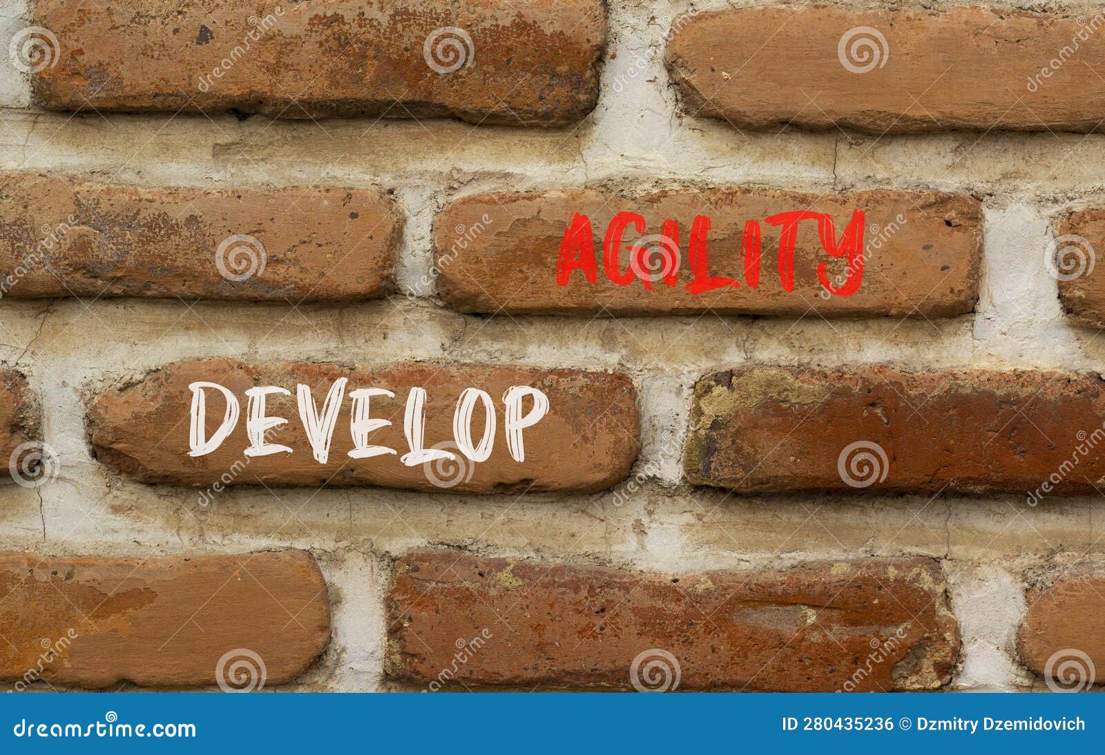 Develop Agility Symbol. Concept Words Develop Agility on Beautiful ...