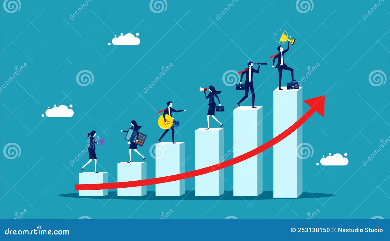 Develop a Business To Grow. a Team of Business People Working on ...