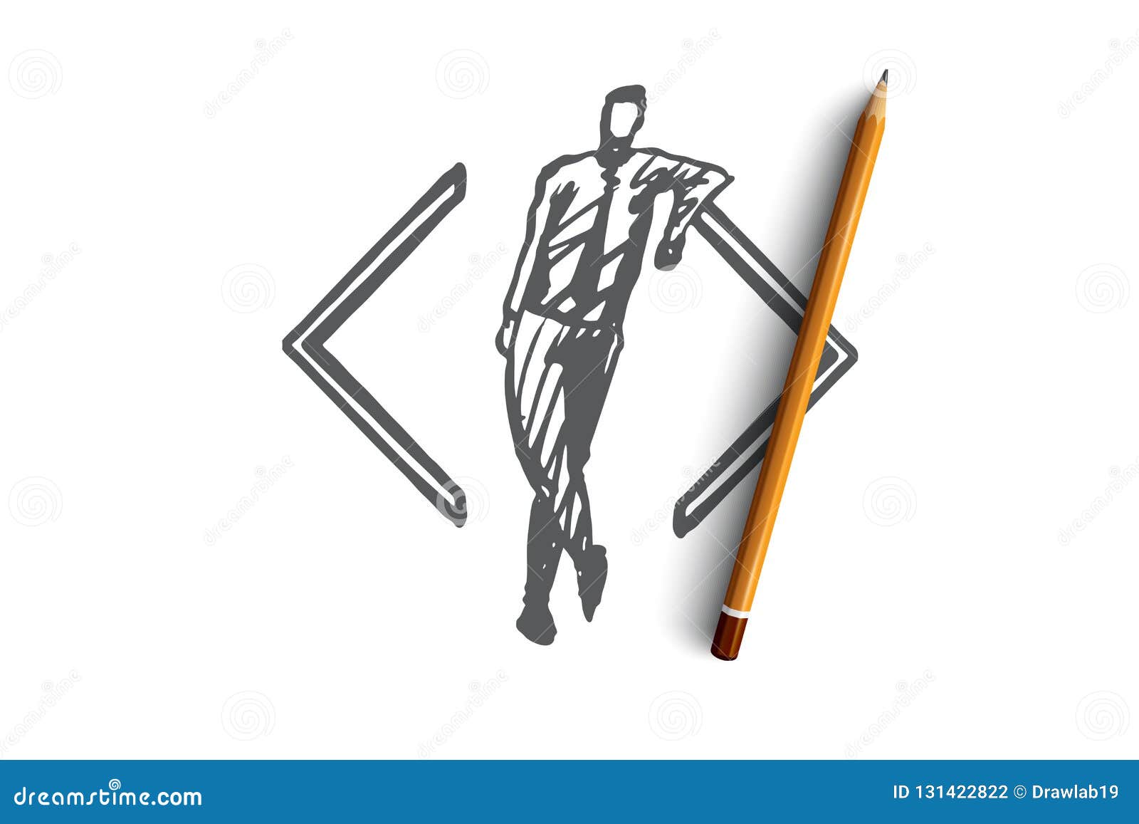 Develop, Coding, Software, Programming, Project Concept. Hand Drawn ...