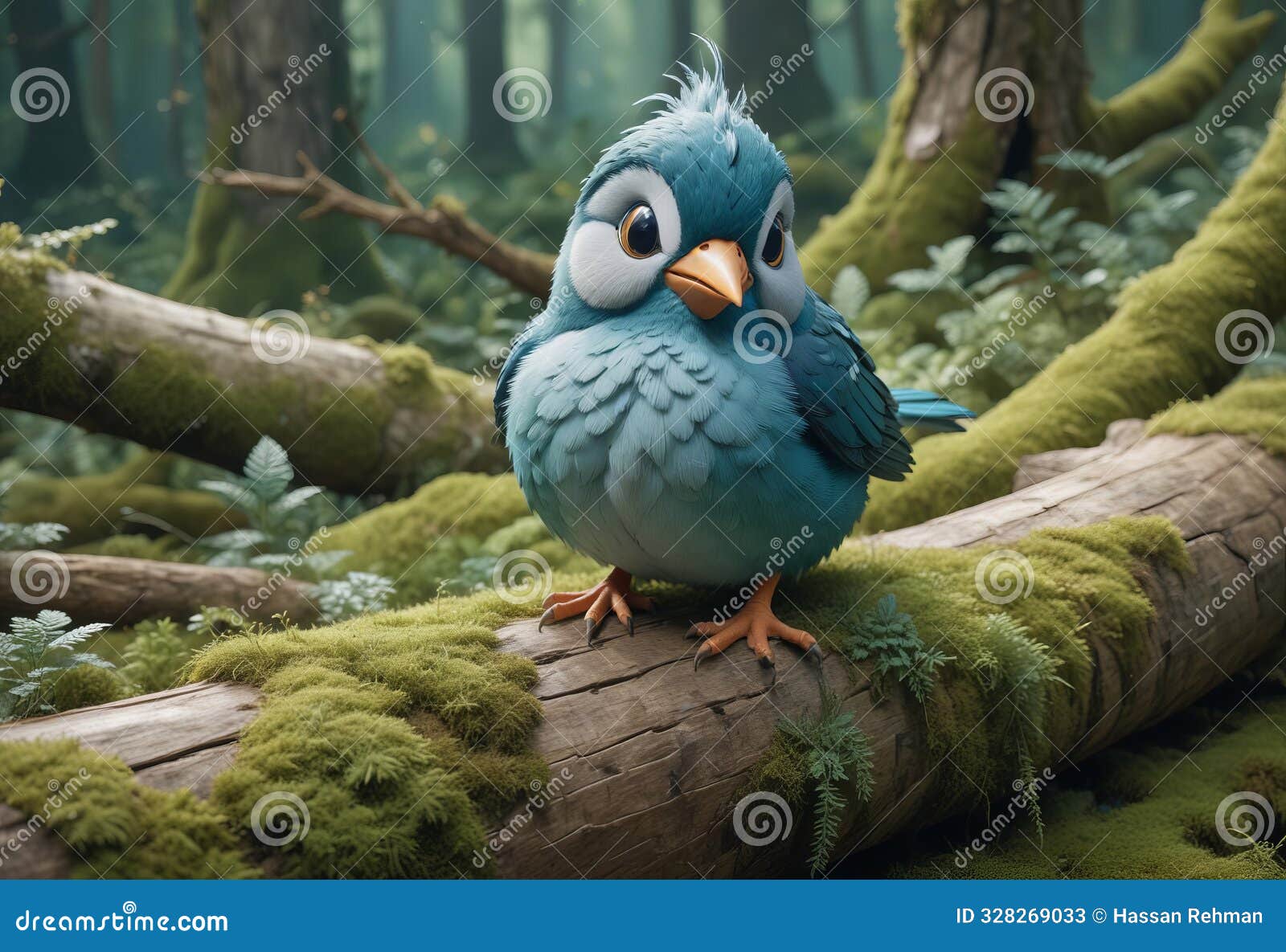 Develop a 3d Bird Sweet and Animated Like in Fairy Tales Stock ...