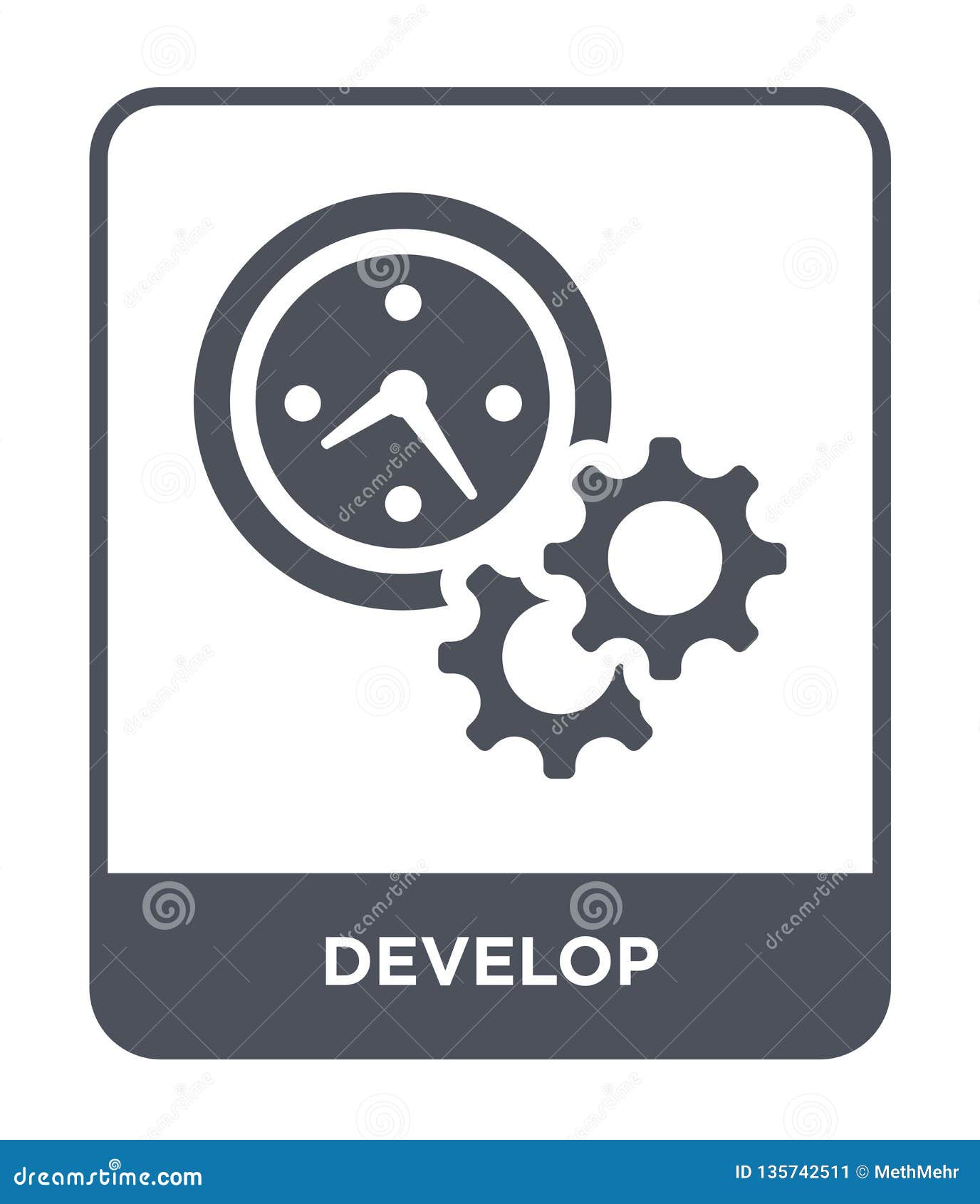 Develop Icon in Trendy Design Style. Develop Icon Isolated on White ...