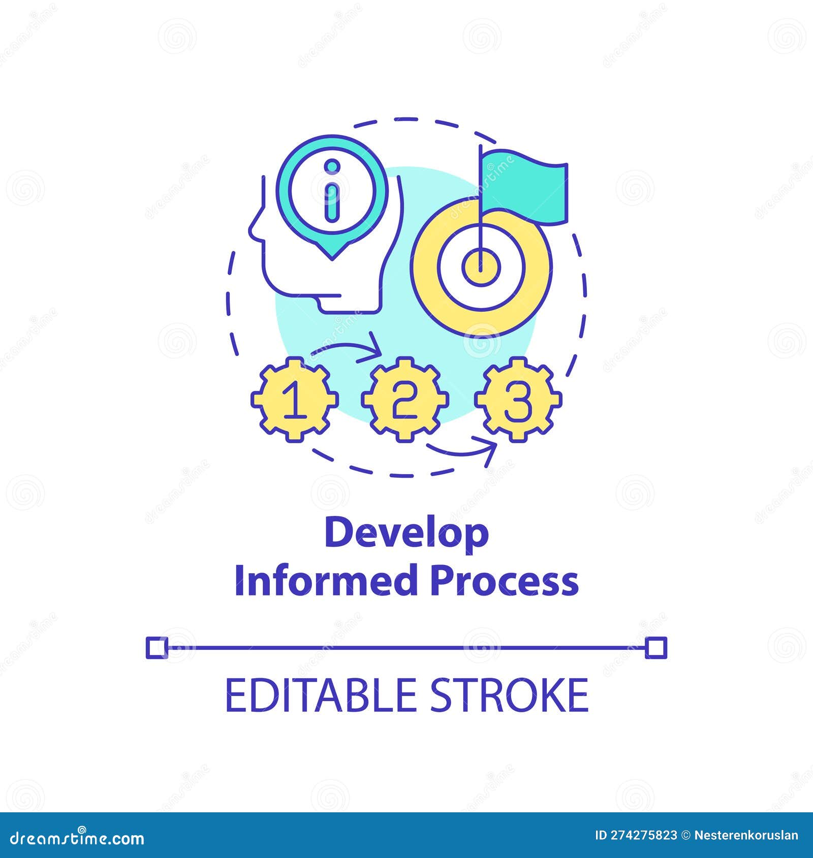 Develop Informed Process Concept Icon Stock Vector - Illustration of ...