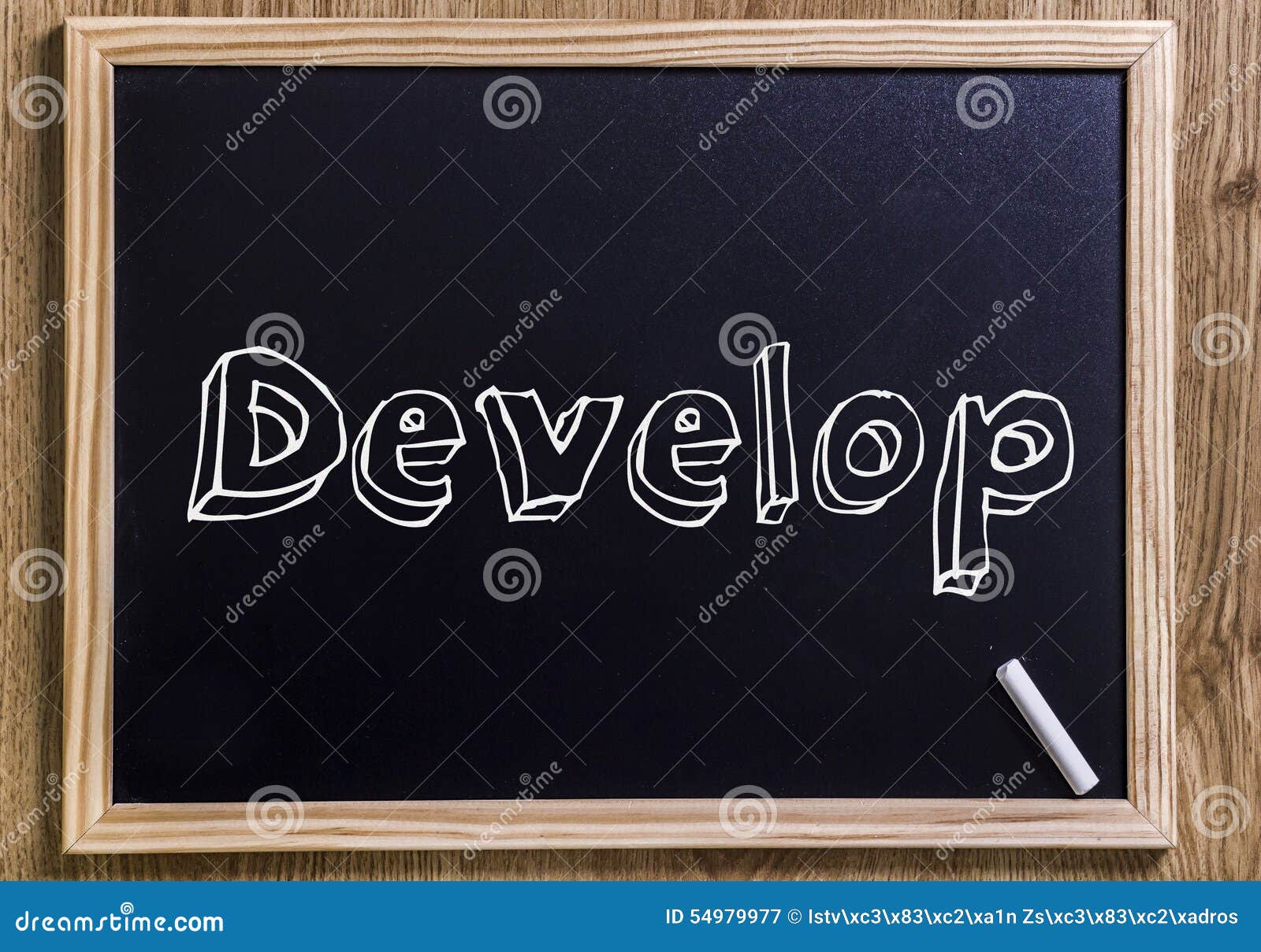 Develop stock image. Image of chalkboard, drawing, text - 54979977