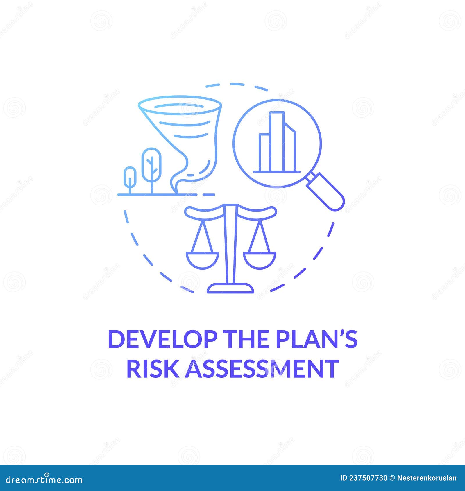 Develop Plan Risk Assessment Blue Gradient Concept Icon Stock Vector ... Develop Plan Risk Assessment Blue Gradient Concept Icon Stock Vector ...