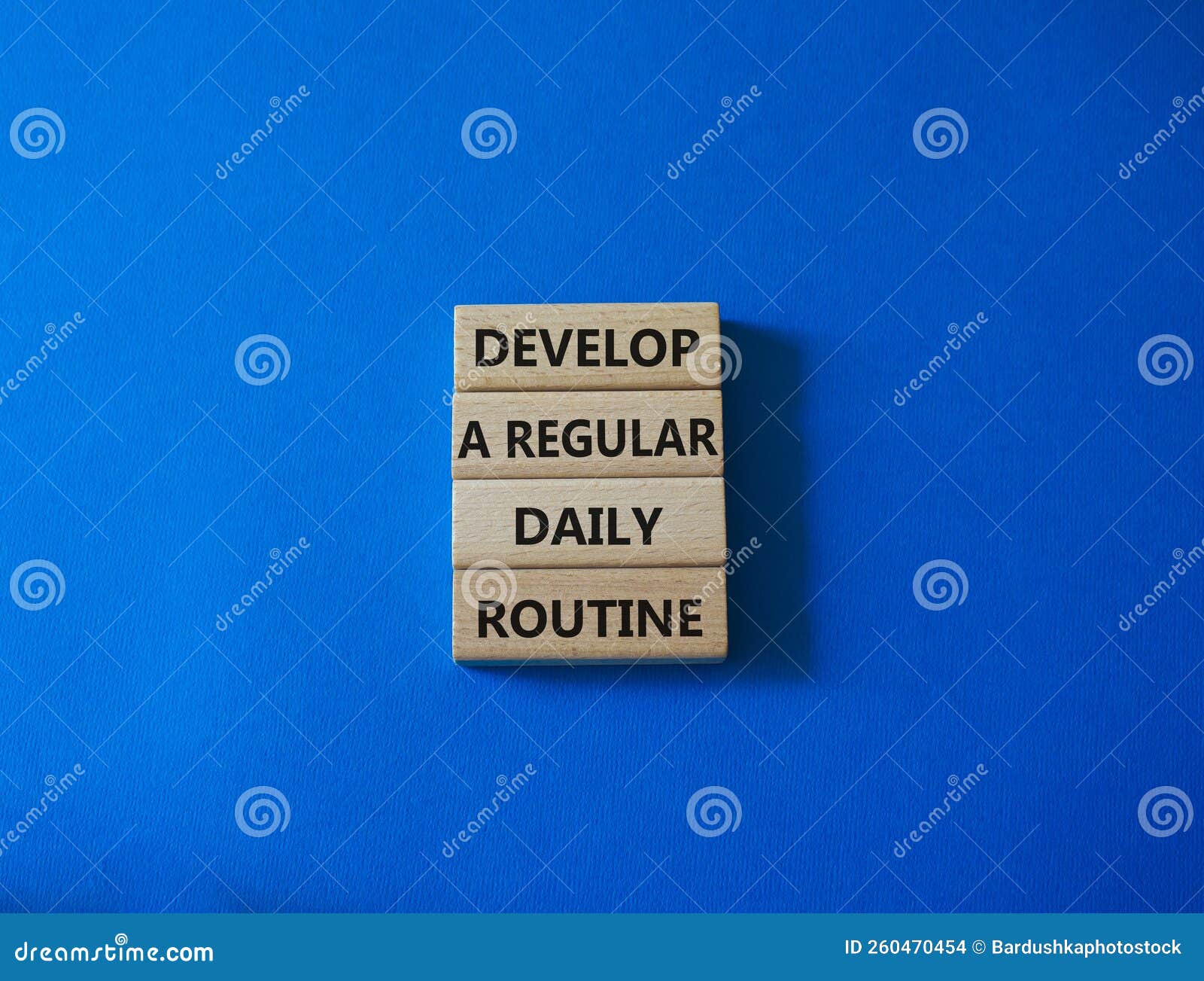 Develop a Regular daily Routine Symbol. Concept Words Develop a Regular ...
