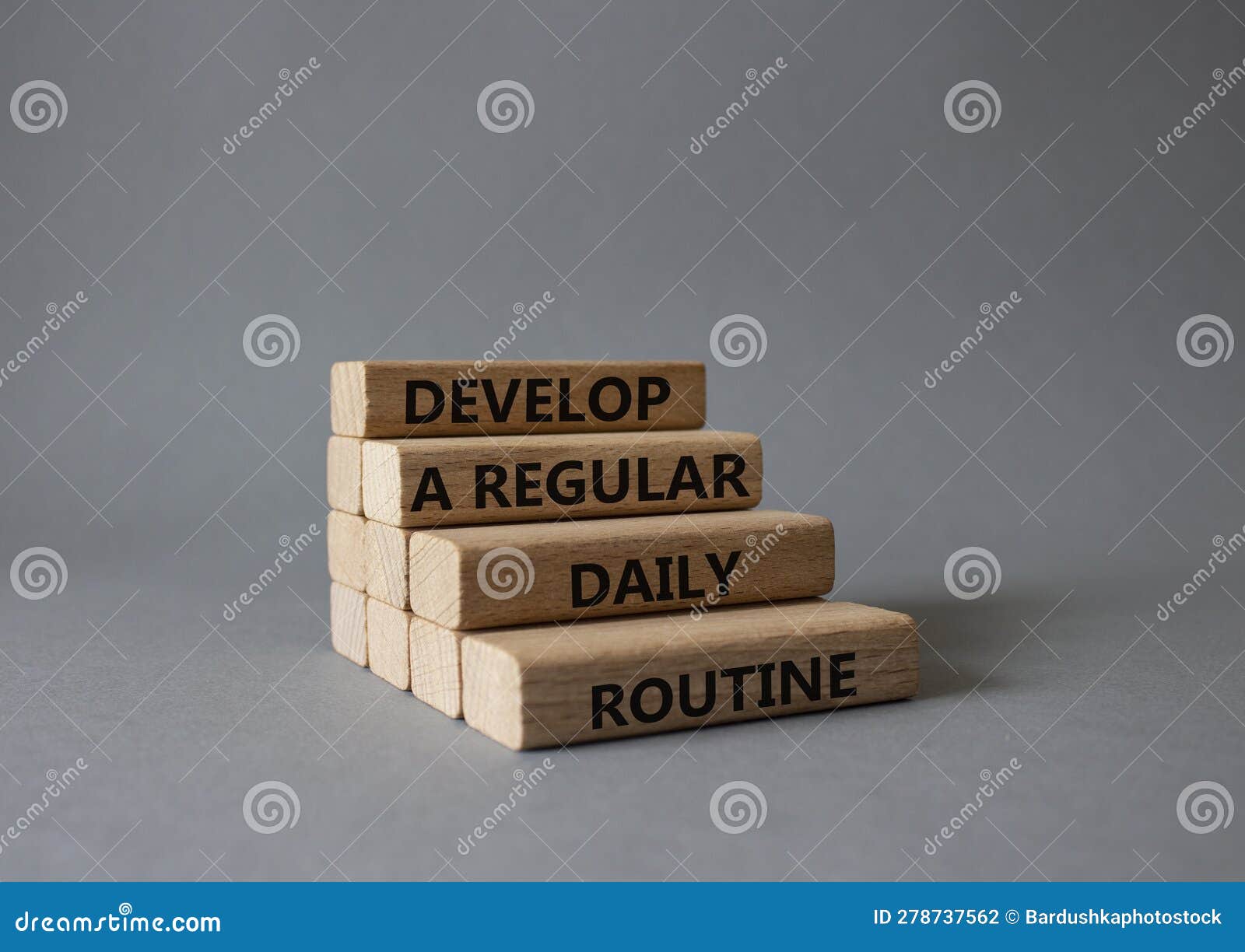 Develop a Regular daily Routine Symbol. Concept Words Develop a Regular ...
