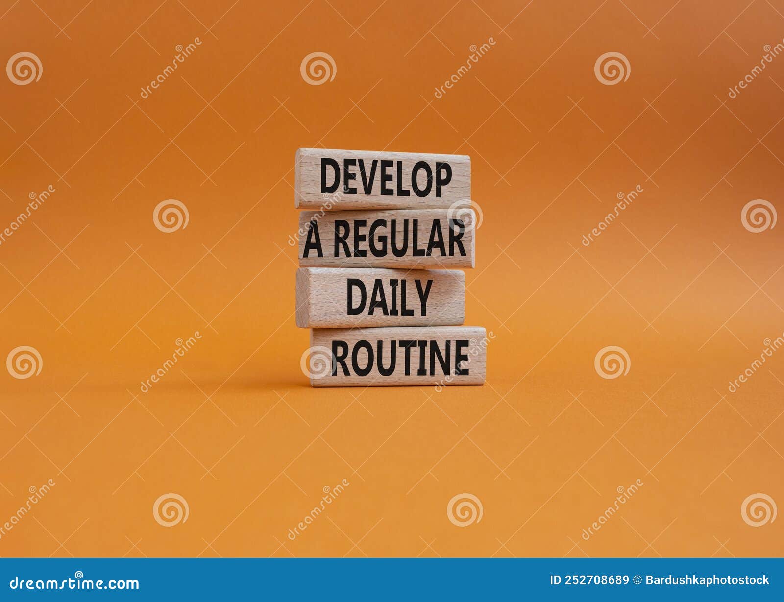 Develop a Regular daily Routine Symbol. Concept Words Develop a Regular ...