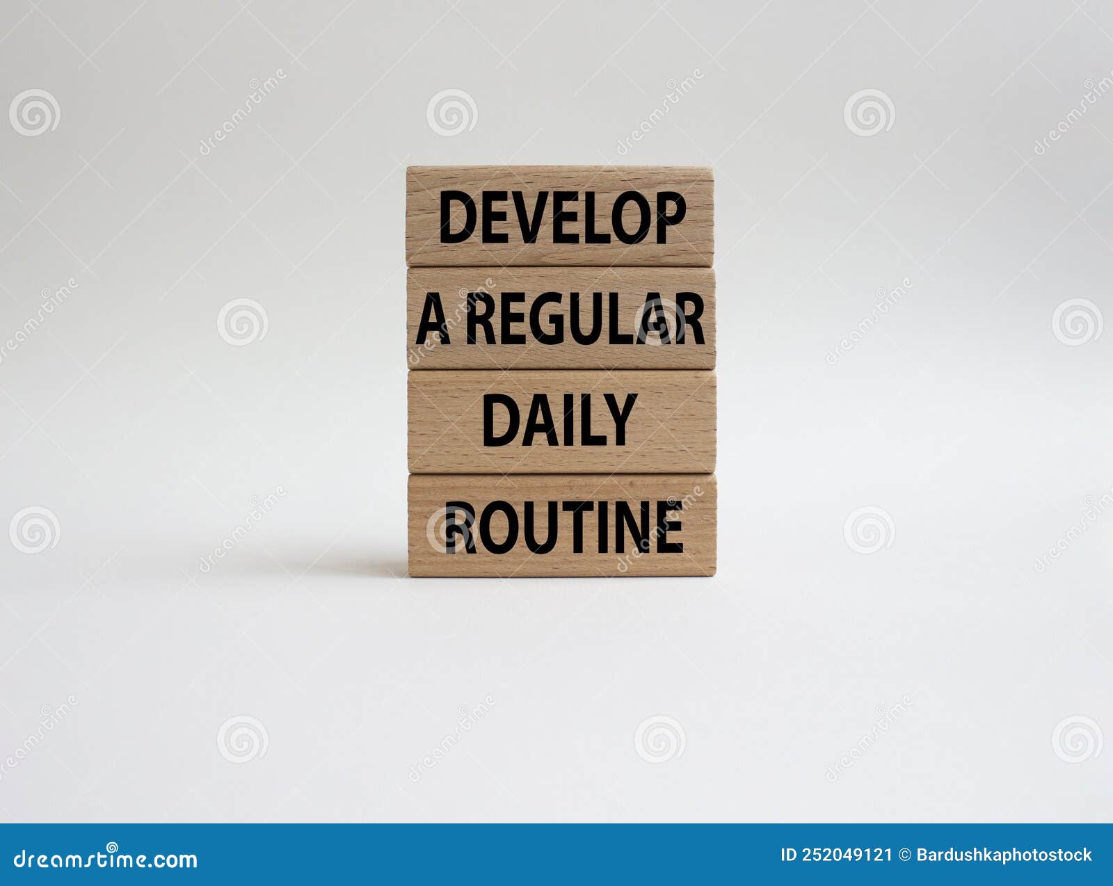 Develop a Regular daily Routine Symbol. Concept Words Develop a Regular ...