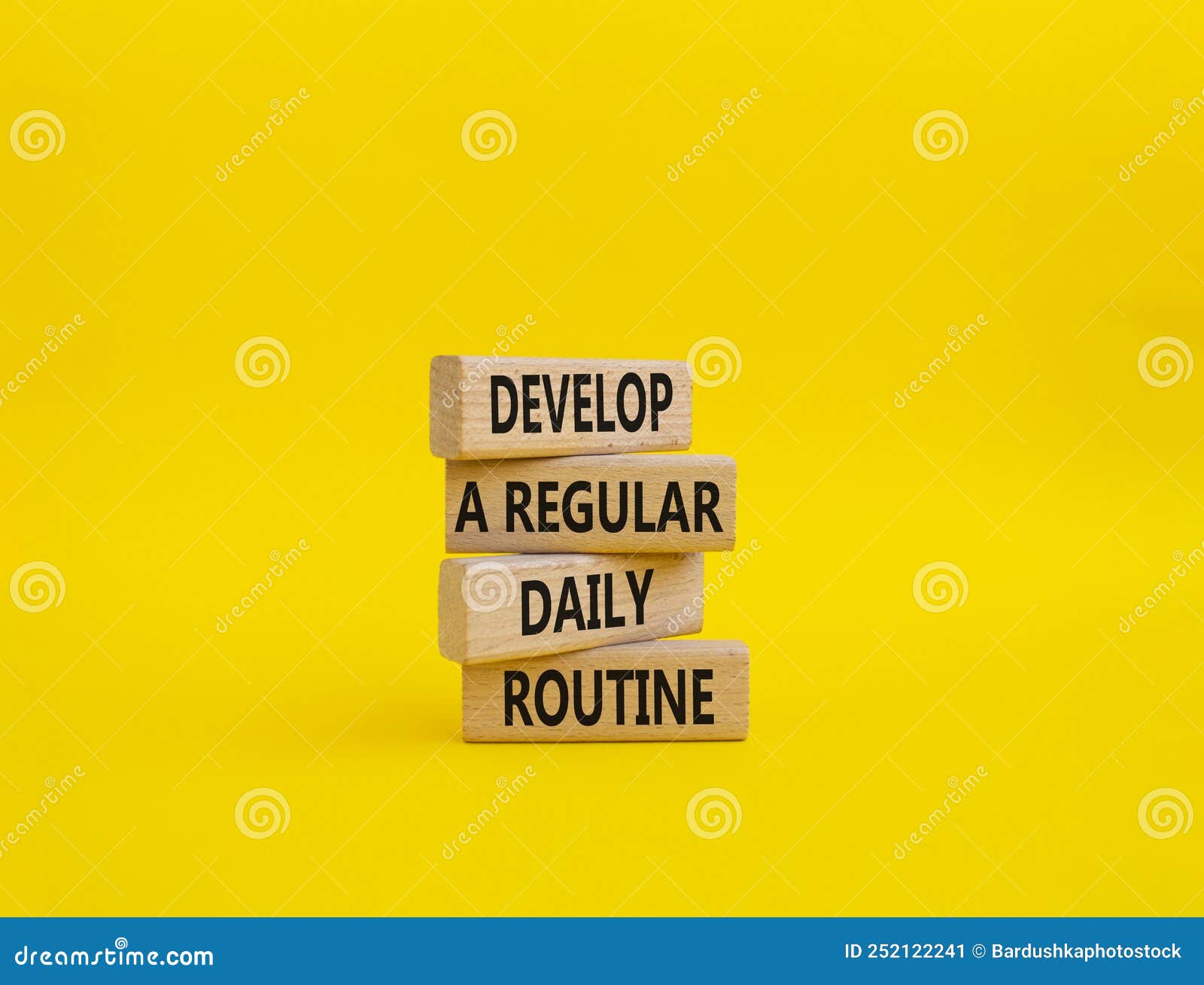 Develop a Regular daily Routine Symbol. Concept Words Develop a Regular ...