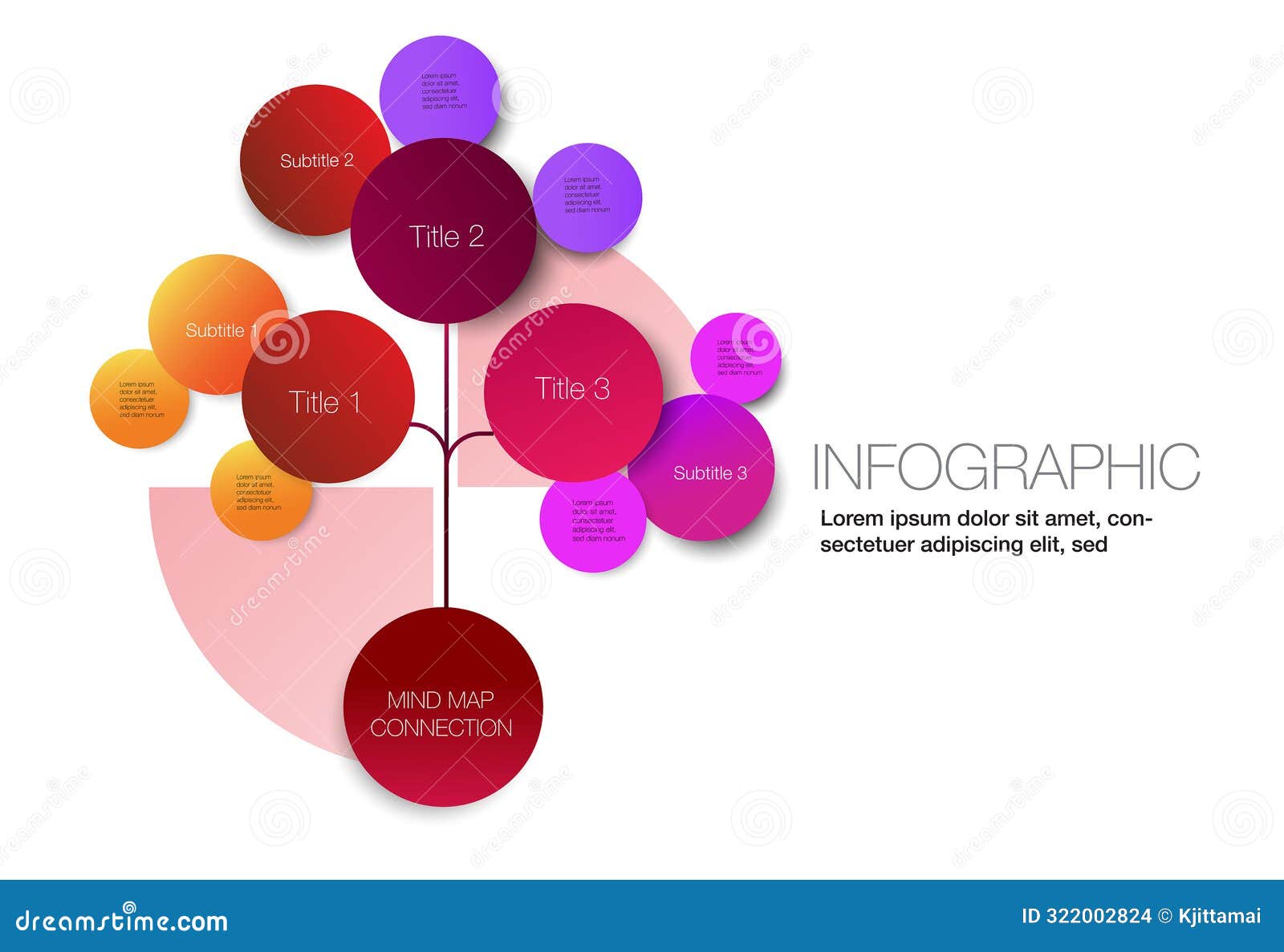 Tree-shaped Mind Map Infographic for Organization Stock Illustration ...