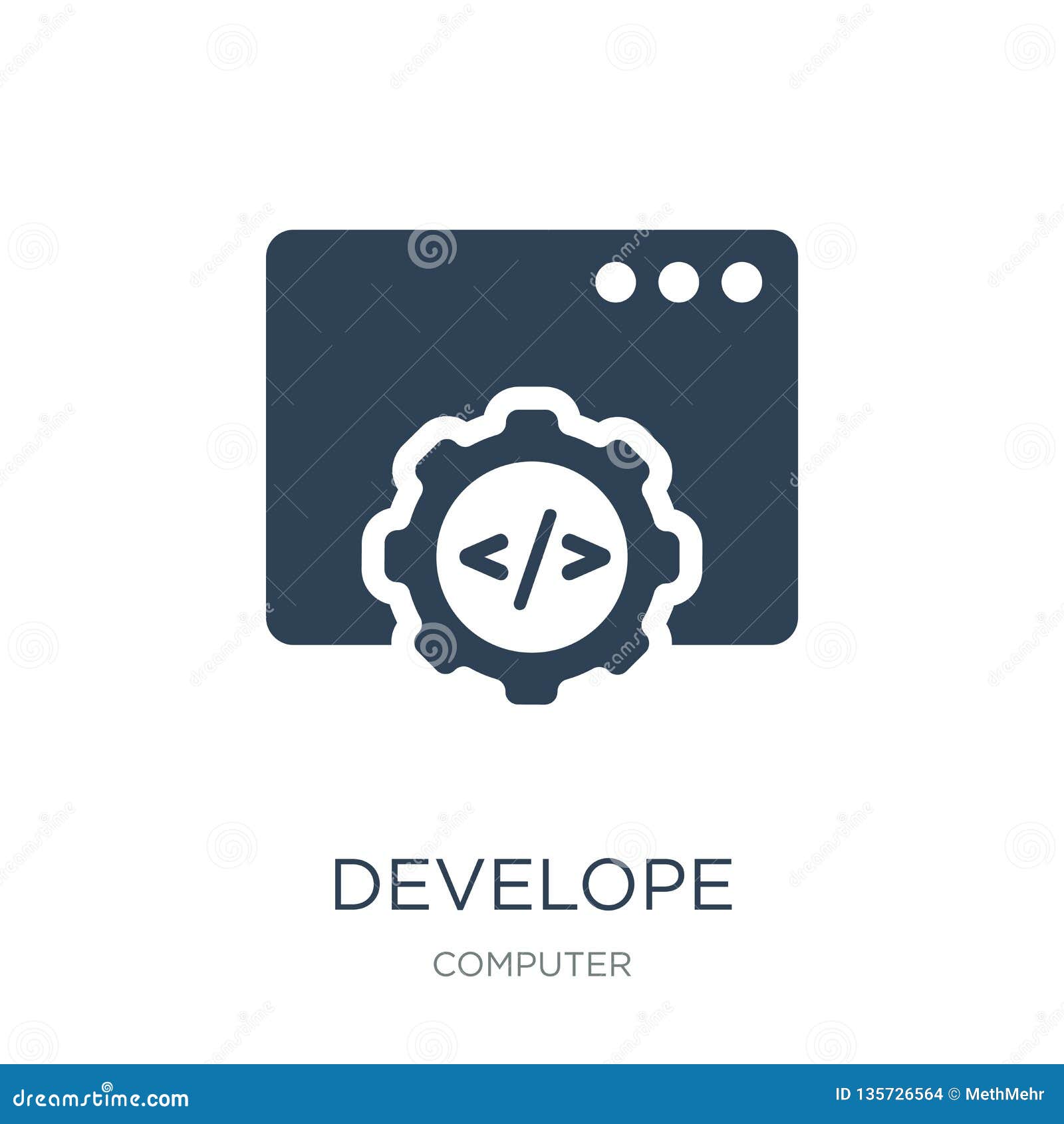 Develope Icon Vector Isolated On White Background, Develope Sign ...