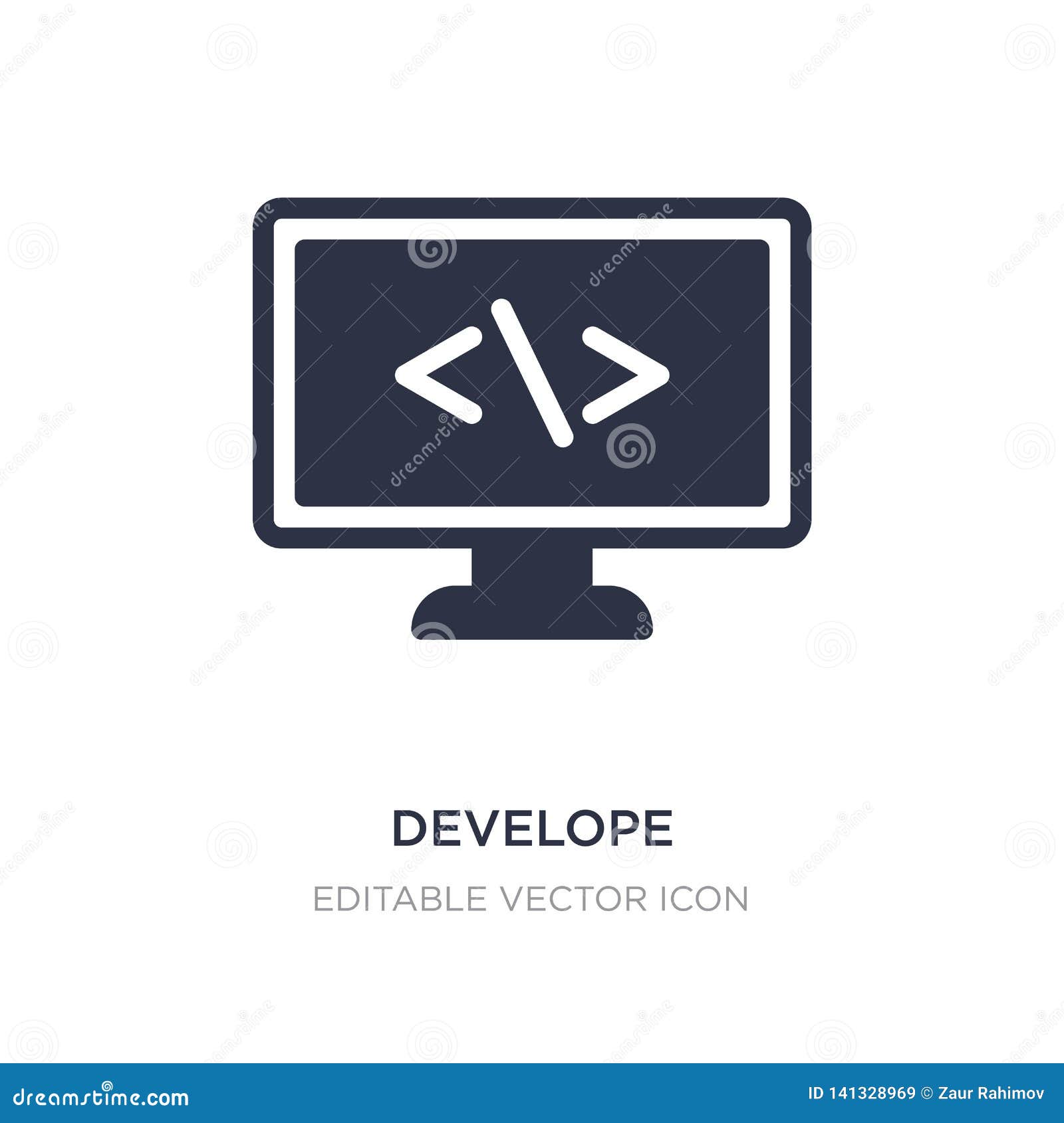 Develope Icon On White Background. Simple Element Illustration From ...
