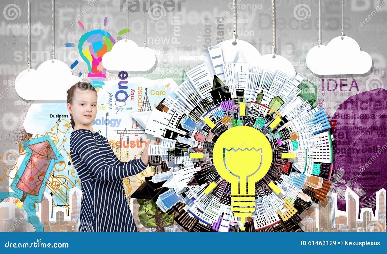 Develope kids mind stock image. Image of drawing, light - 61463129