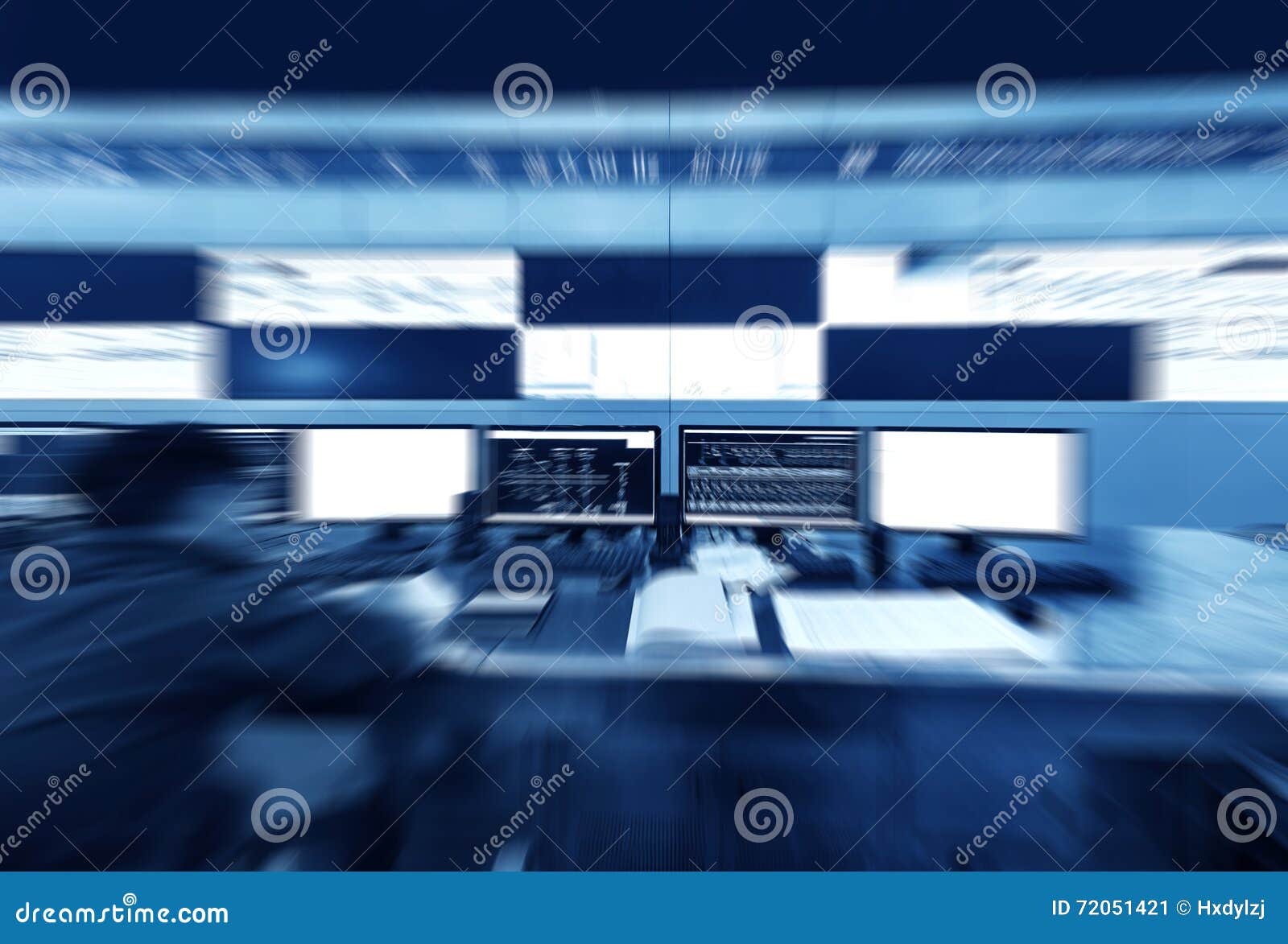 Developed Technology Inside the Railway Control Room in the China Stock ...