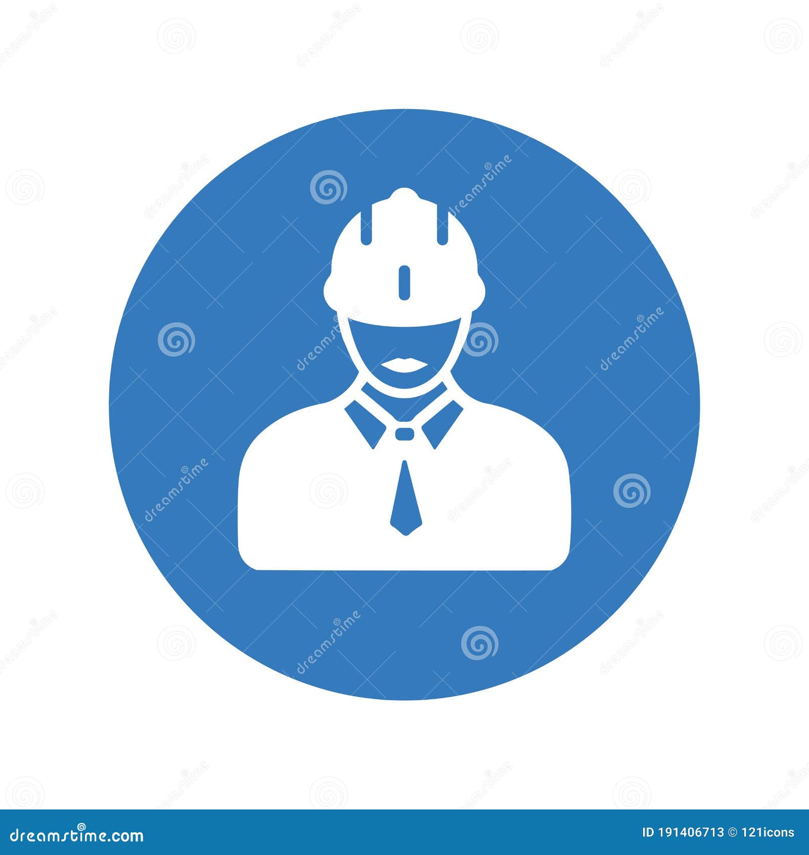 Developer, Engineer Icon / Blue Color Stock Vector - Illustration of ...