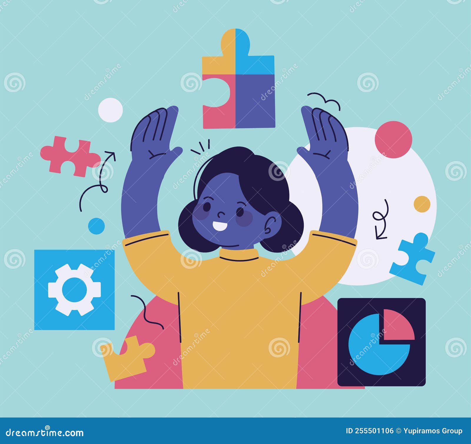 Developer female character stock vector. Illustration of business ...