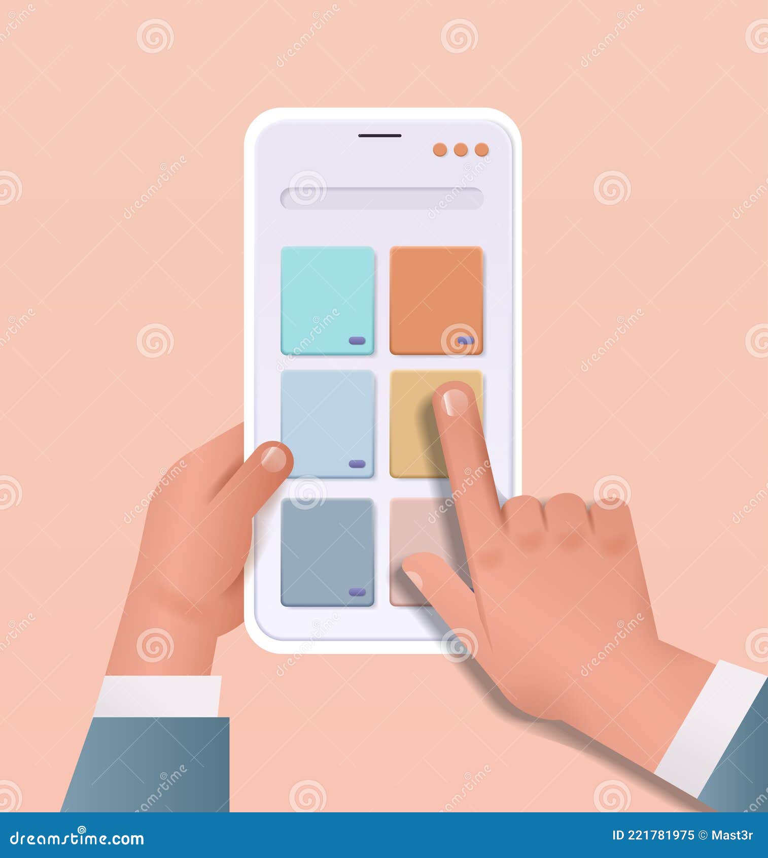 Developer Hands Creating Mobile User Interface on Smartphone Screen Web Application Development ...