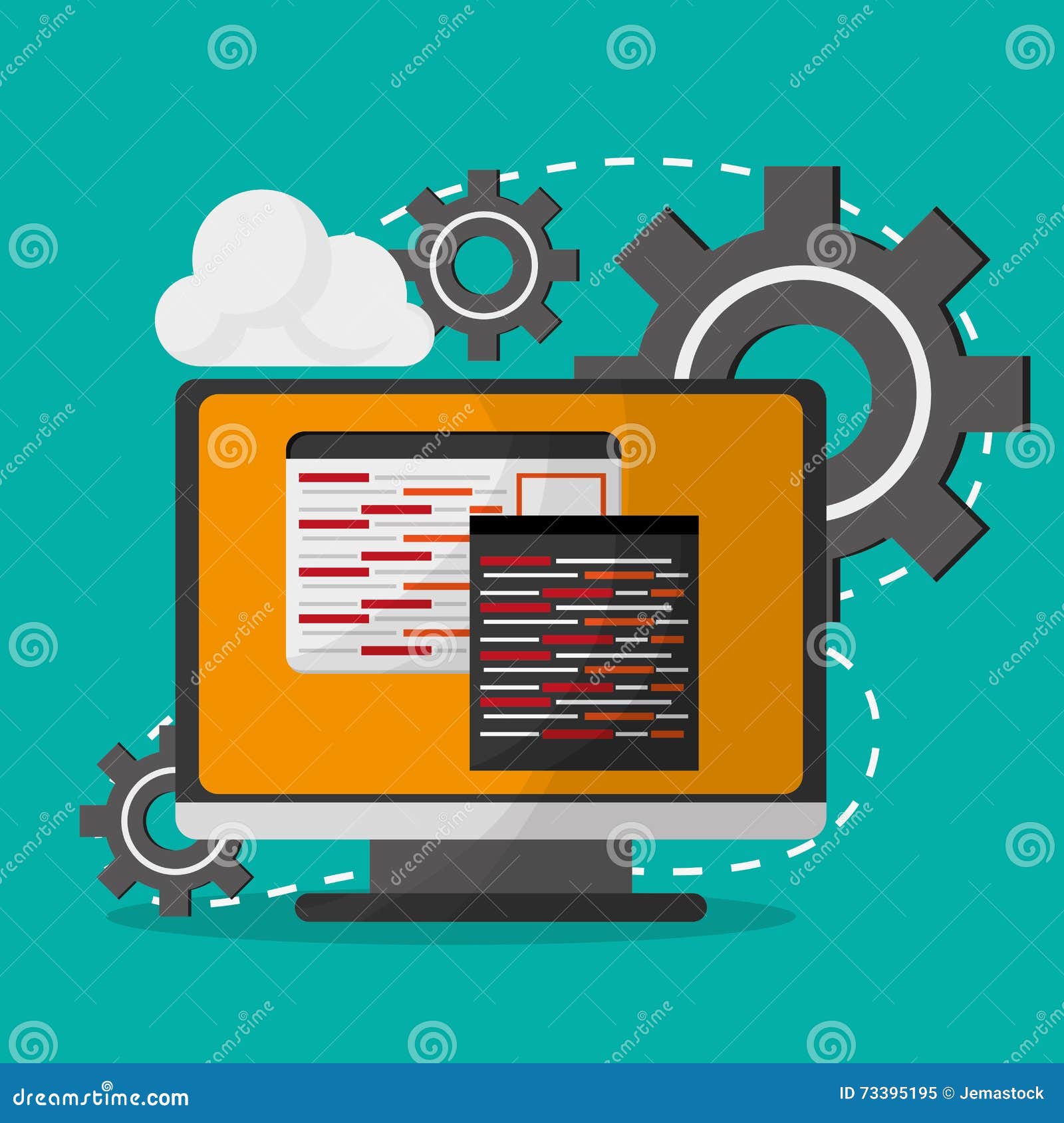 Developer icon design stock illustration. Illustration of abstract ...