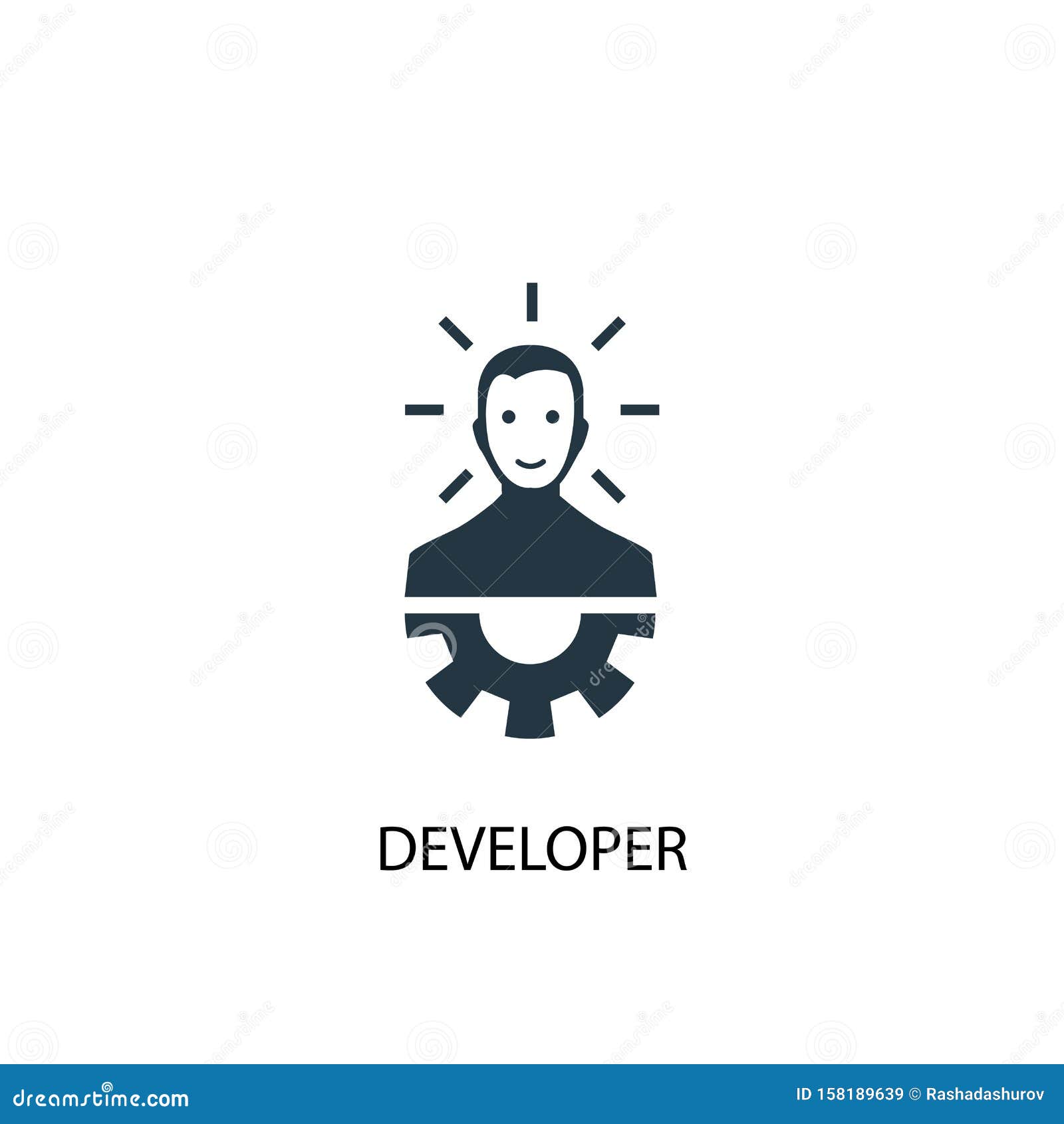 Developer Icon. Simple Element Stock Vector - Illustration of learning ...