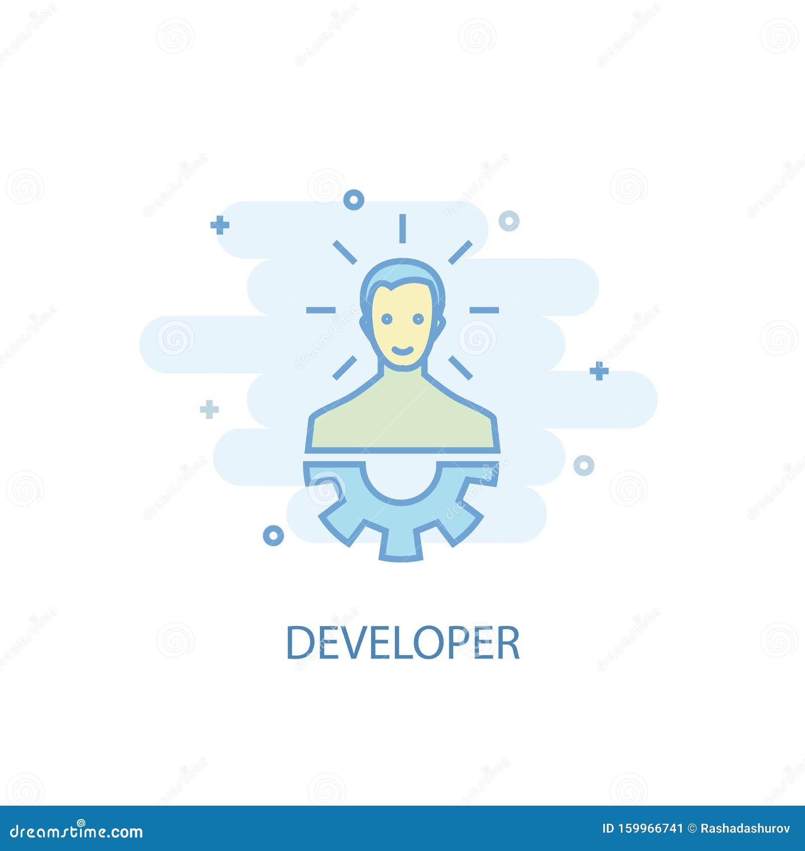 Web Developer Line Icons Collection Html Css Javascript Bootstrap Jquery Php Mysql Vector